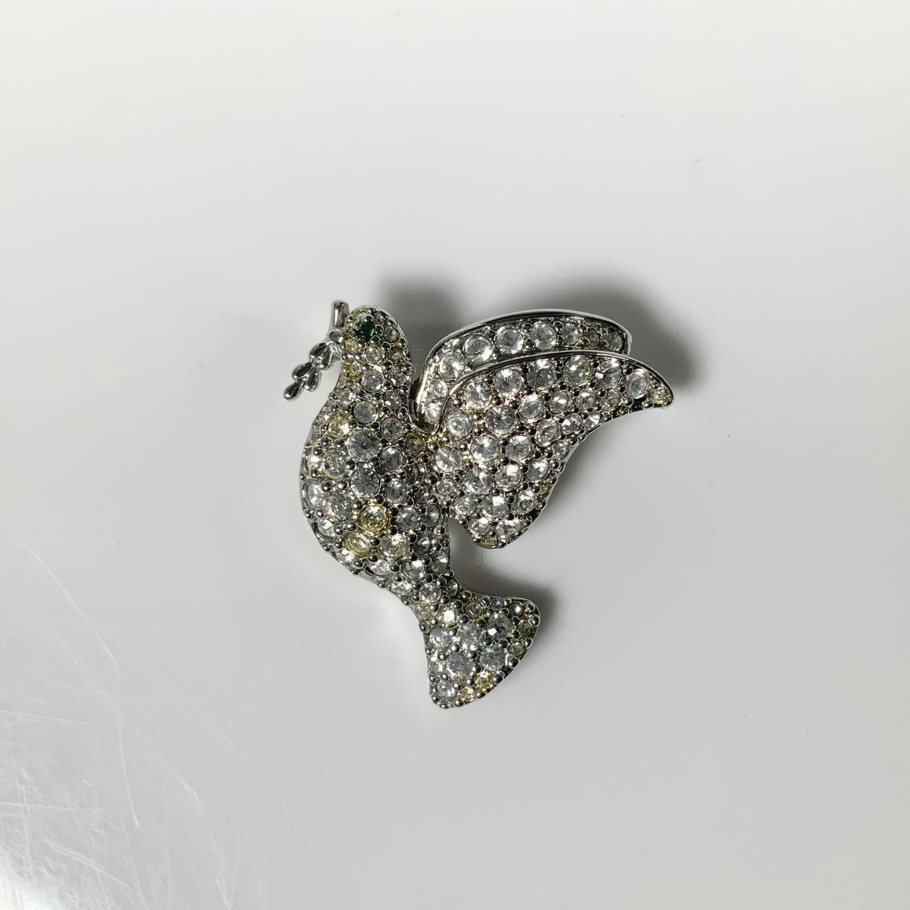 Swarovski Crystal Small Dove Brooch Pin