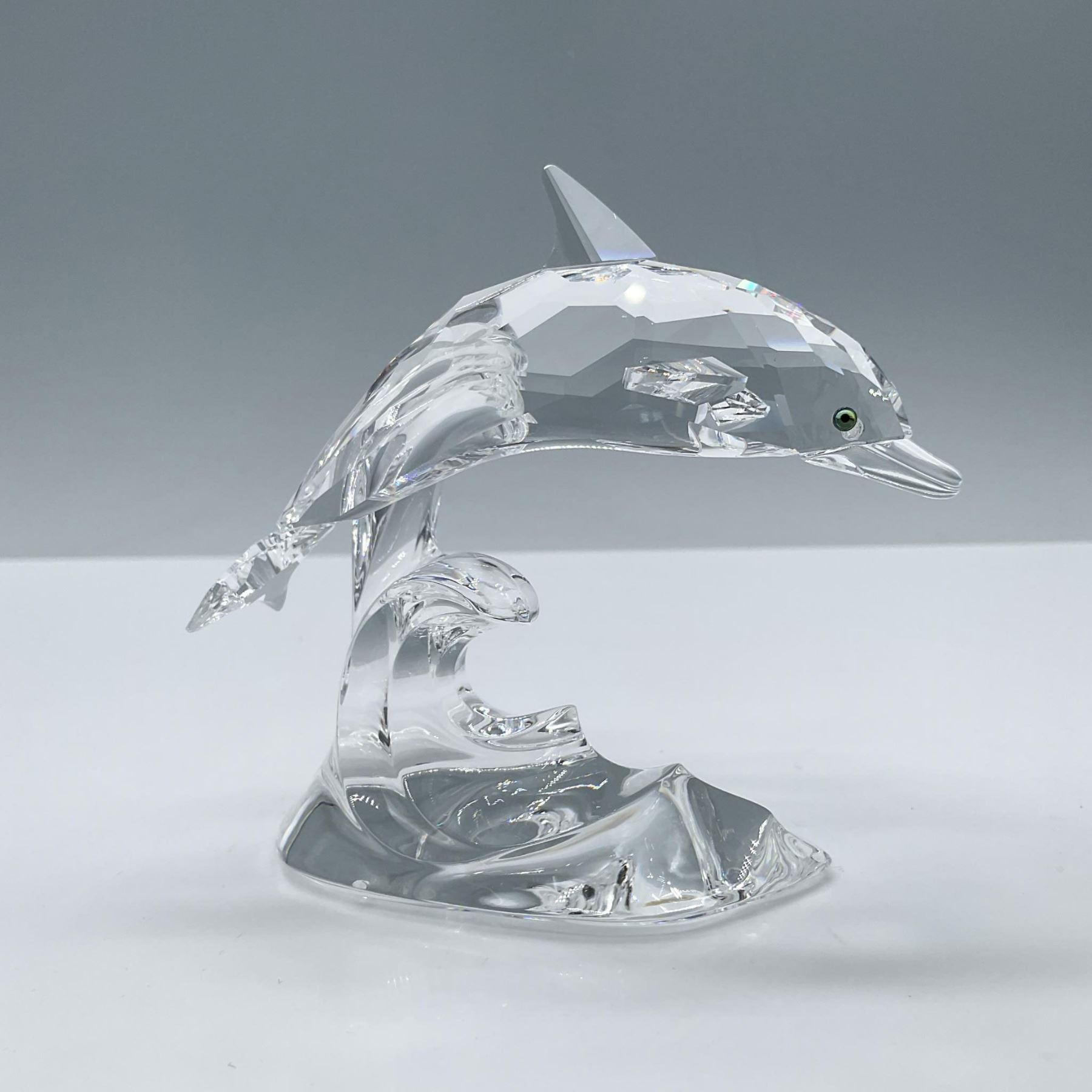 Swarovski Crystal Figurine, Dolphin On A Wave
