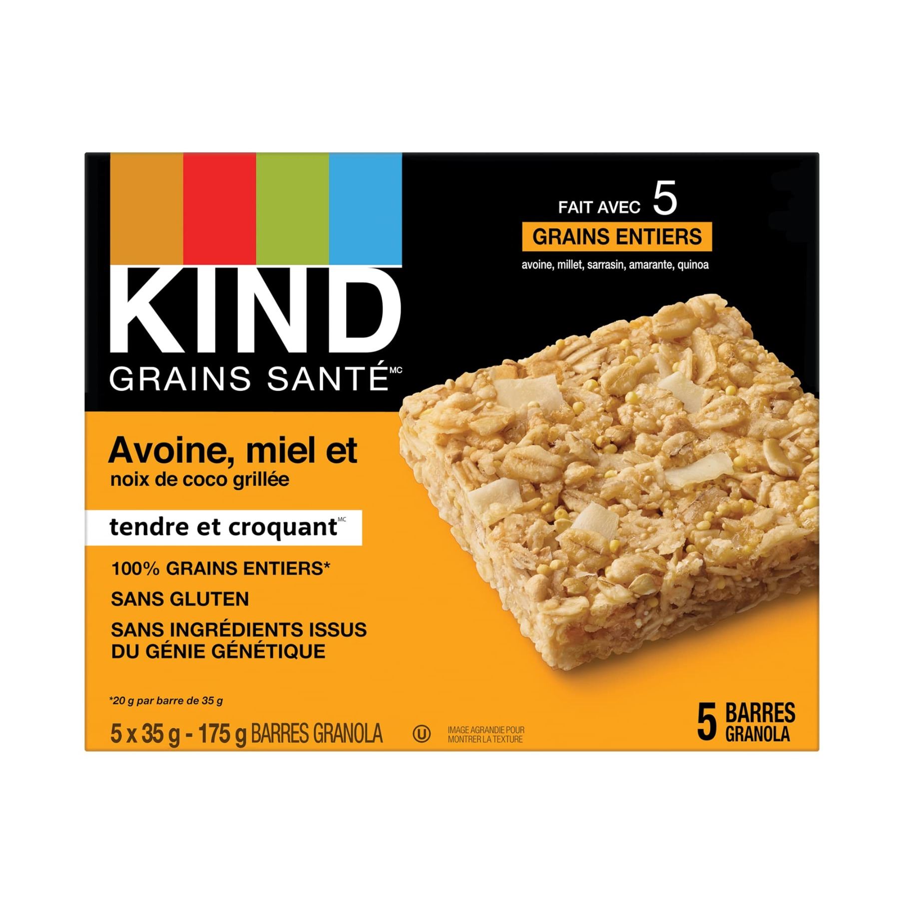 NEW 6 X 312G KIND OATS & HONEY TOASTED COCONUT BAR