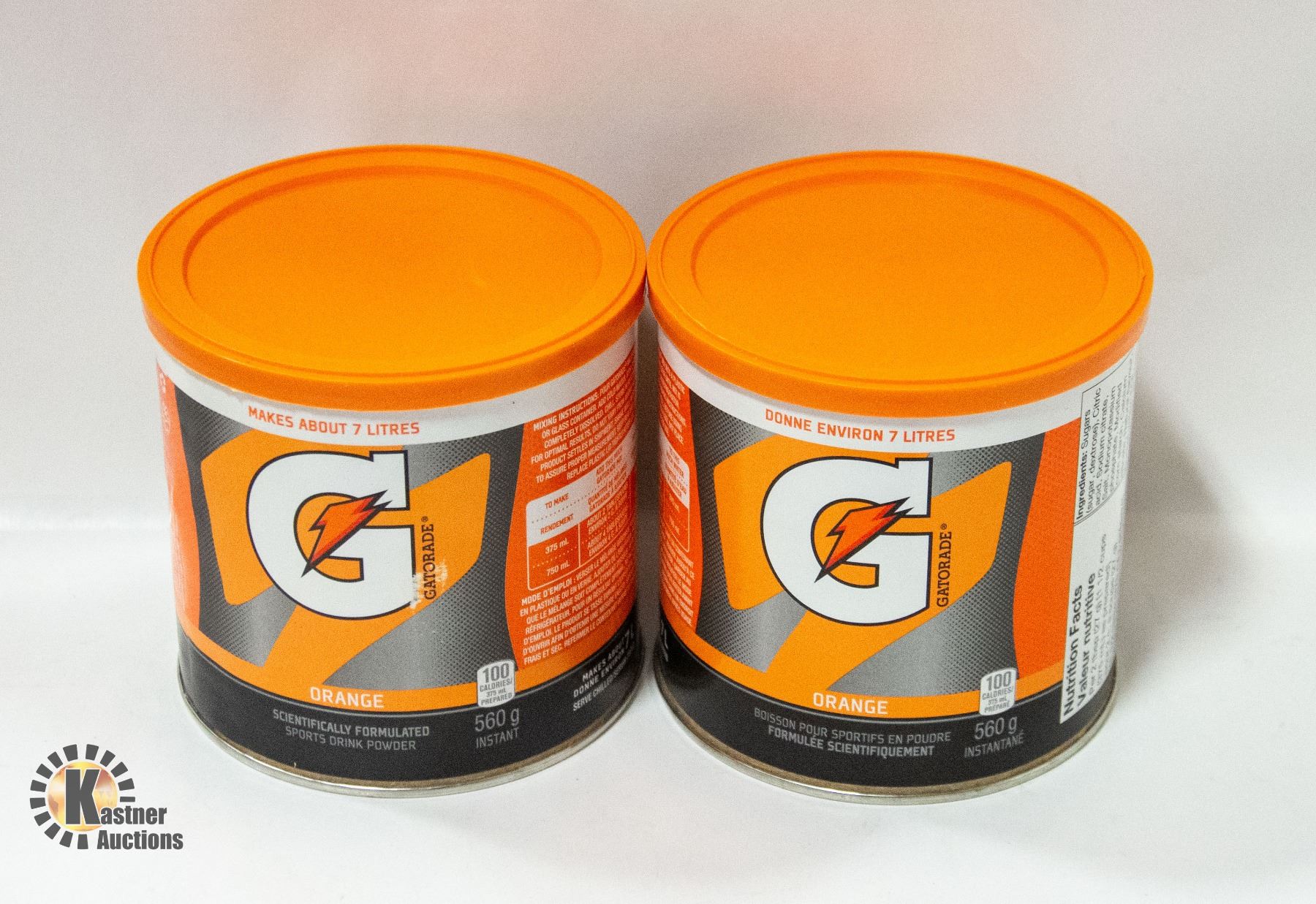 NEW 2 X 560G GATORADE ORANGE DRINK POWDER