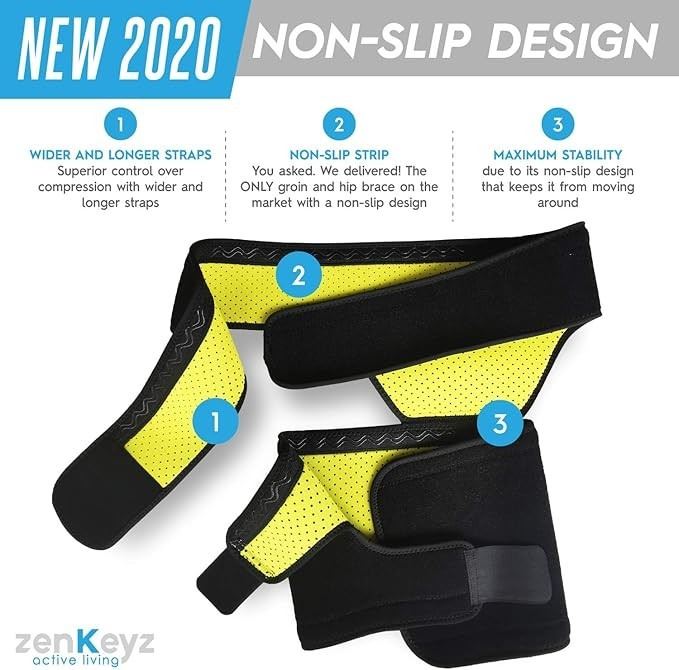 Groin Support And Hip Brace - For Men Women Compression Wrap - For ...