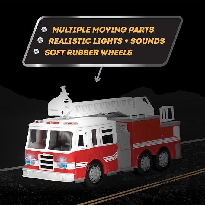Driven By Battat Micro Fire Truck Mini Red Toy Fire Truck With Lights ...