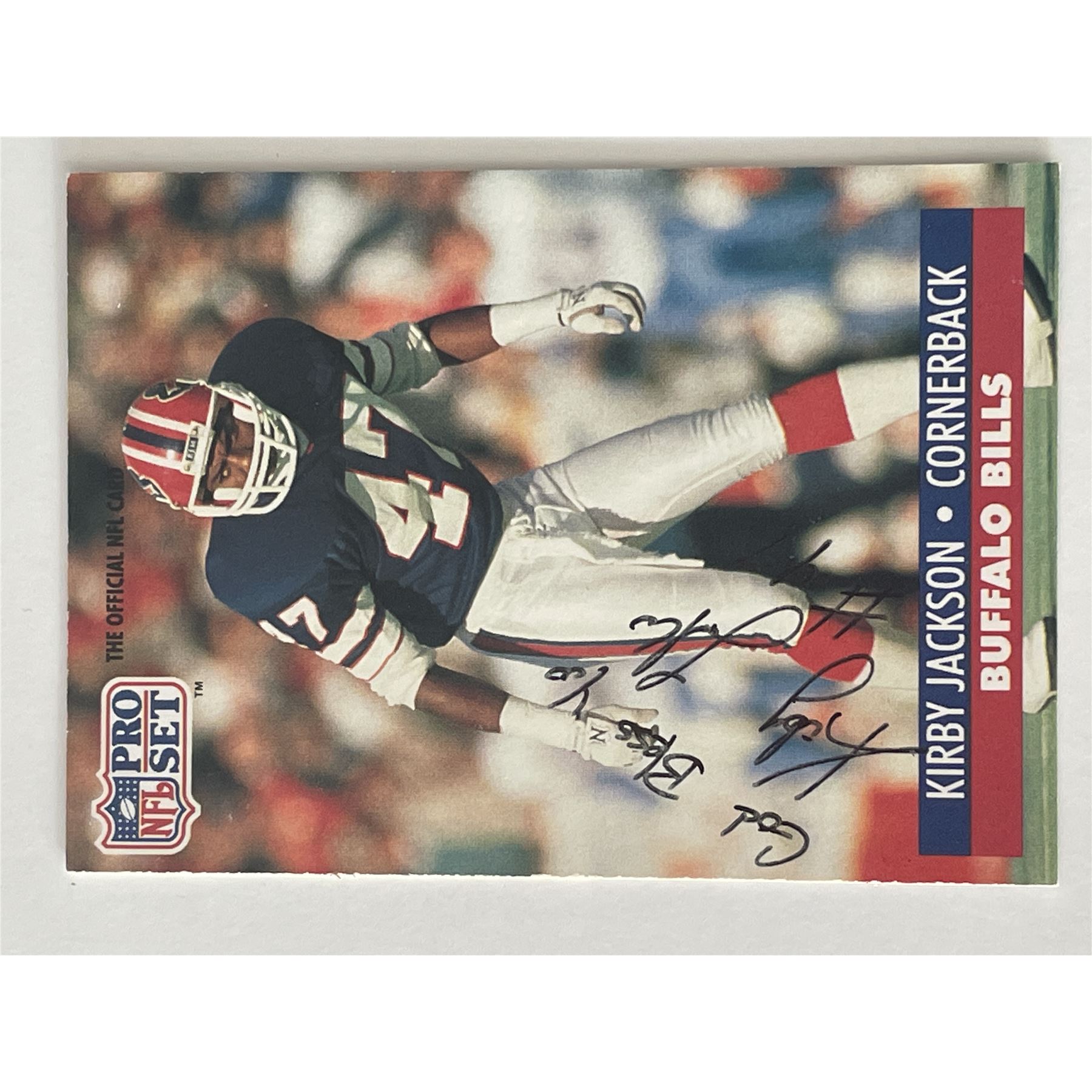 Buffalo Bills Kirby Jackson 1991 NFL #77 signed card