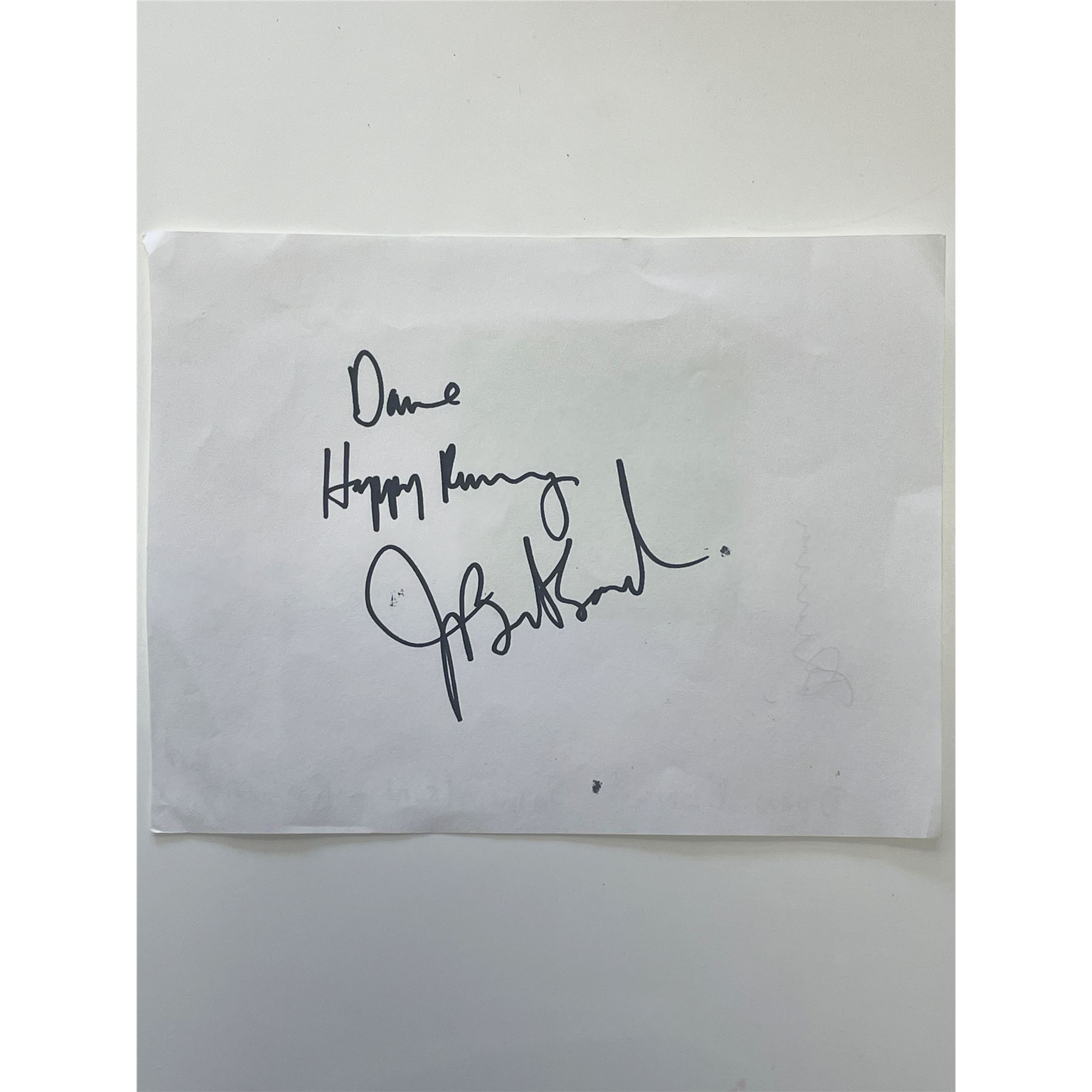 Joan Benoit original signature