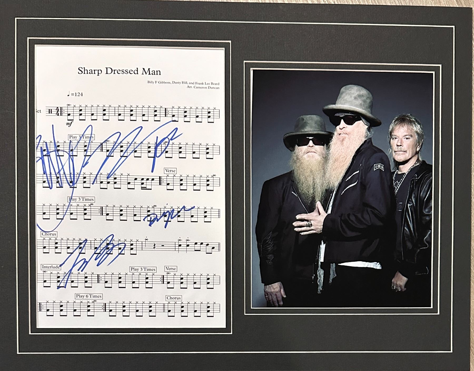 ZZ TOP Autographed Sheet Music