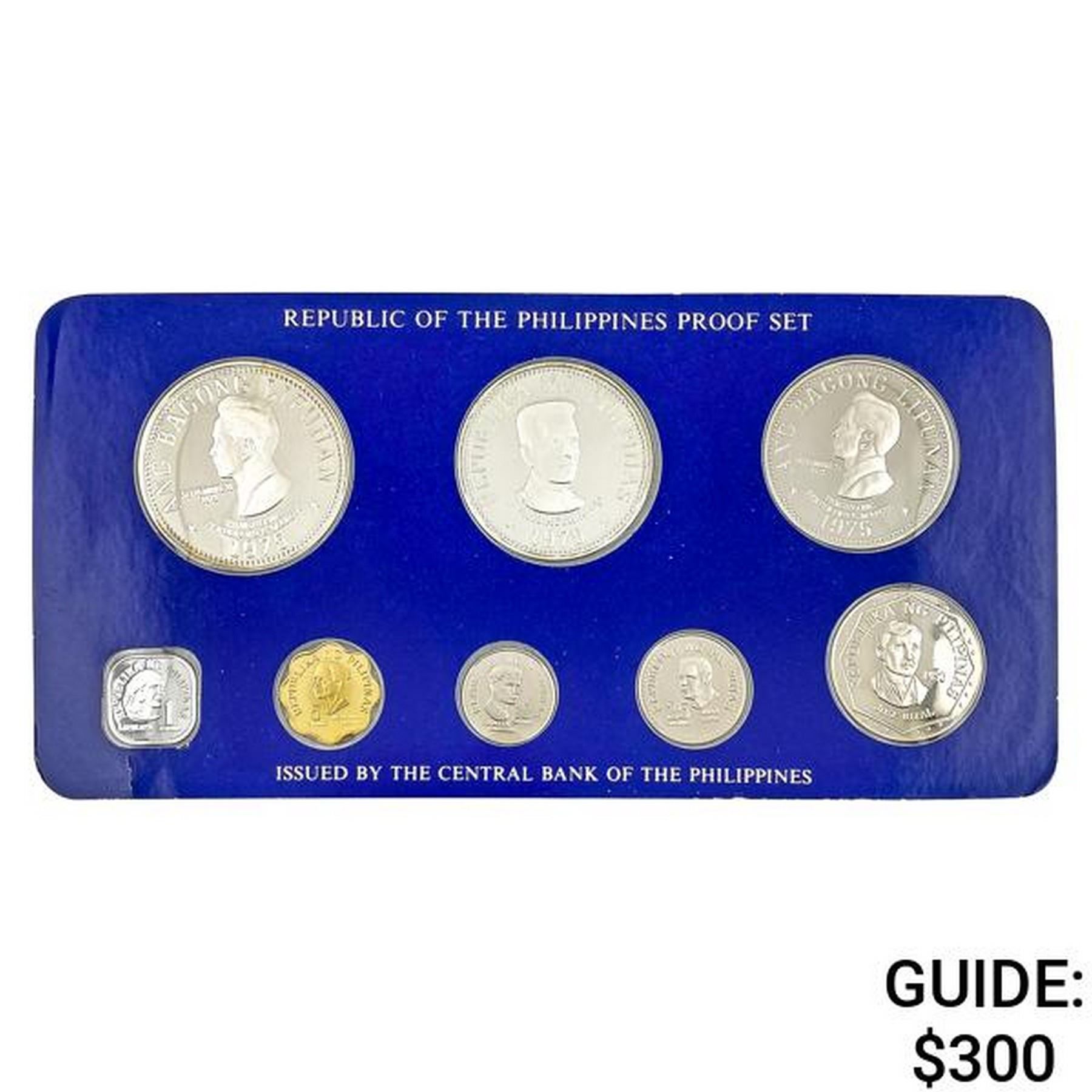 1975 Philippines Silver Proof Set [8 Coins]