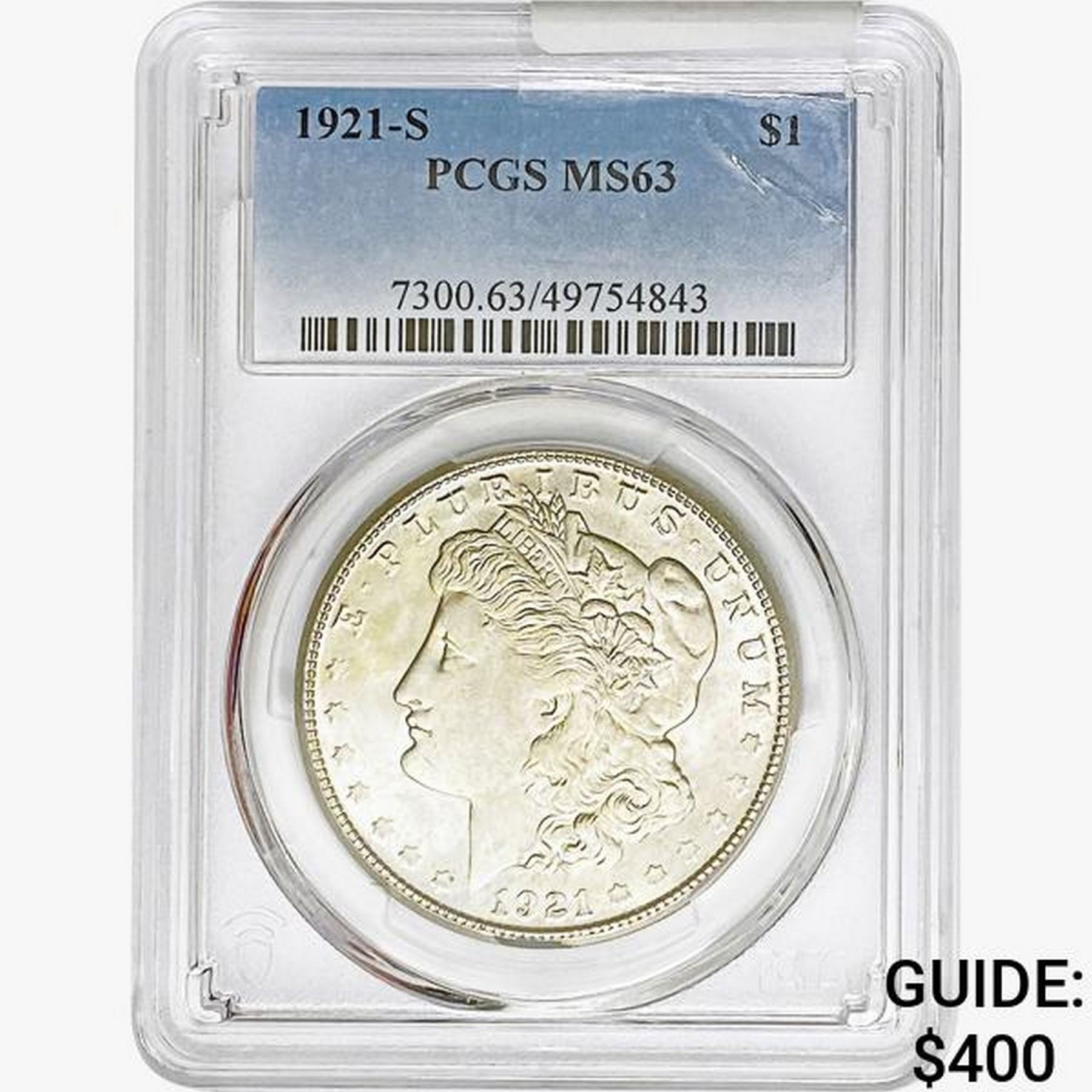 1921-S Morgan Silver Dollar PCGS MS63