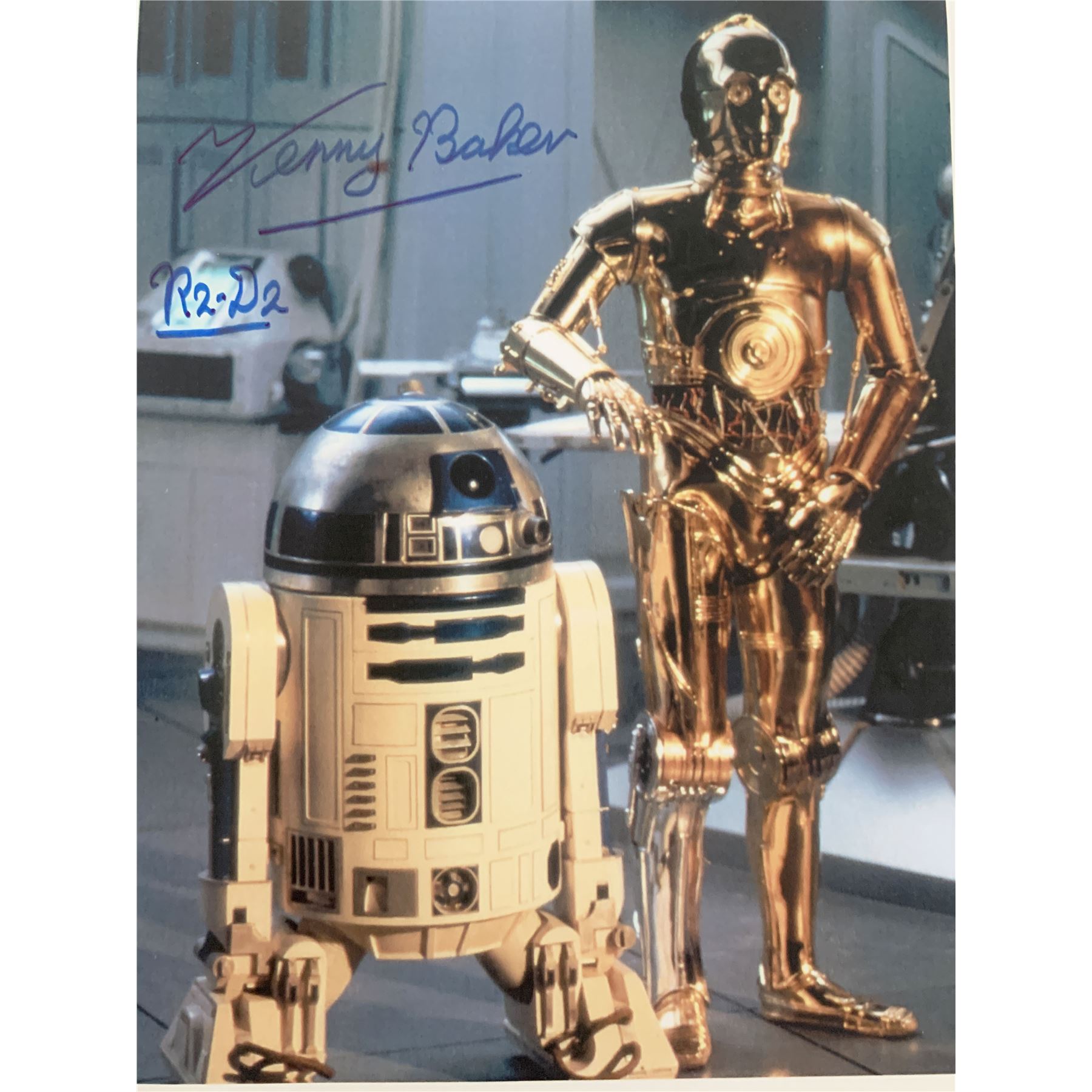 R2 D2 Kenny Baker signed photo. GFA Authenticated