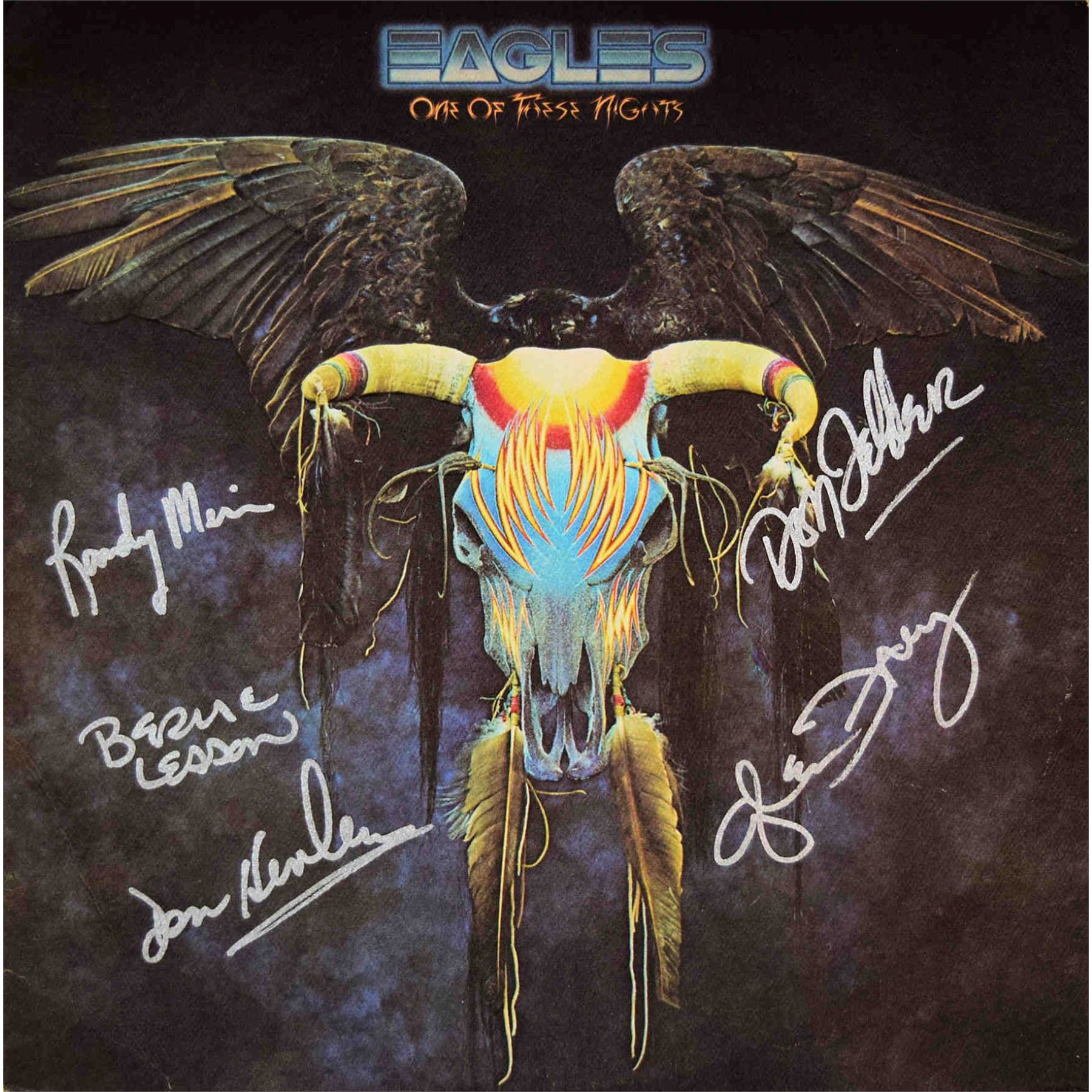 Eagles One Of These Nights signed album