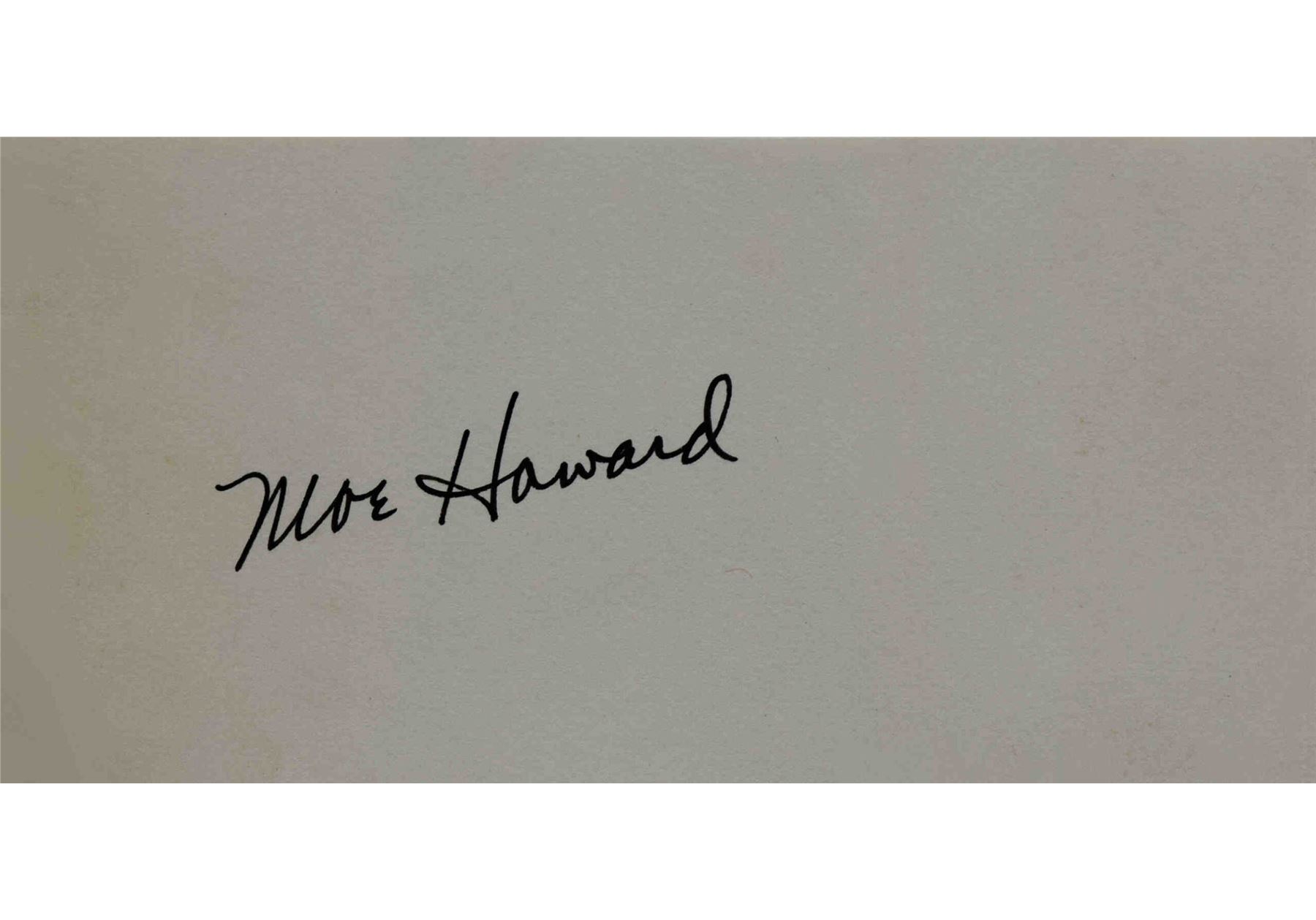 Moe Howard signature slip