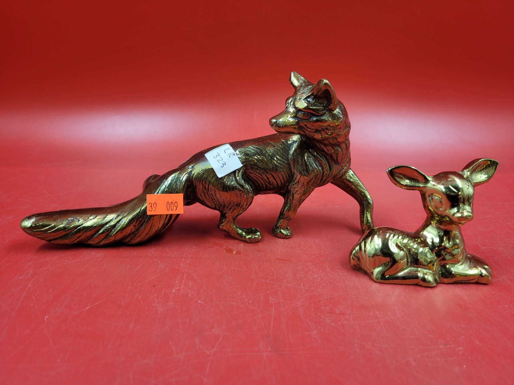 1960s British Solid Brass Fox 4" x 8.5" & Old Port BP Heavy 360g Brass ...