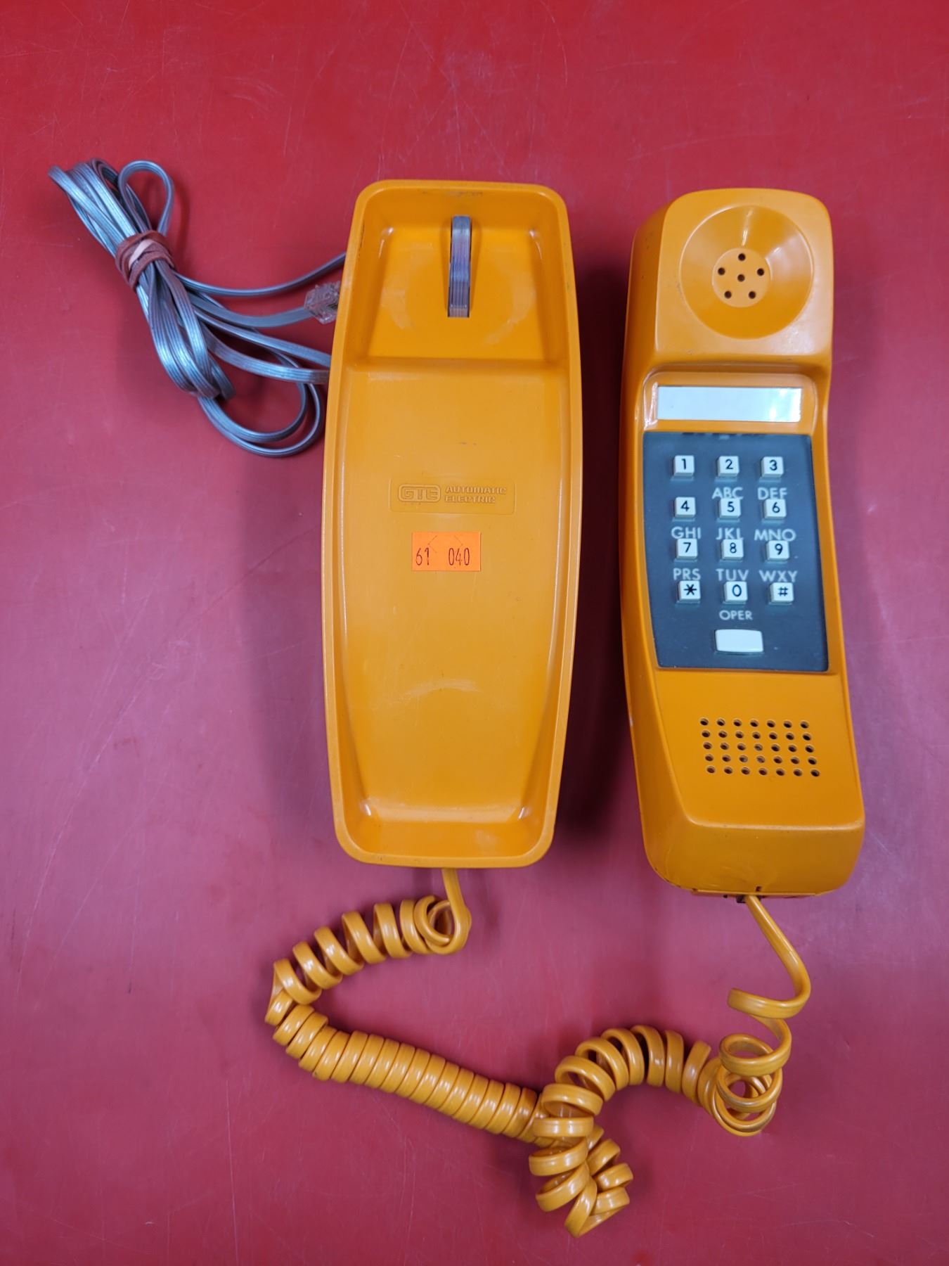 VTG 1970s GTE Automatic Electric Orange Telephone