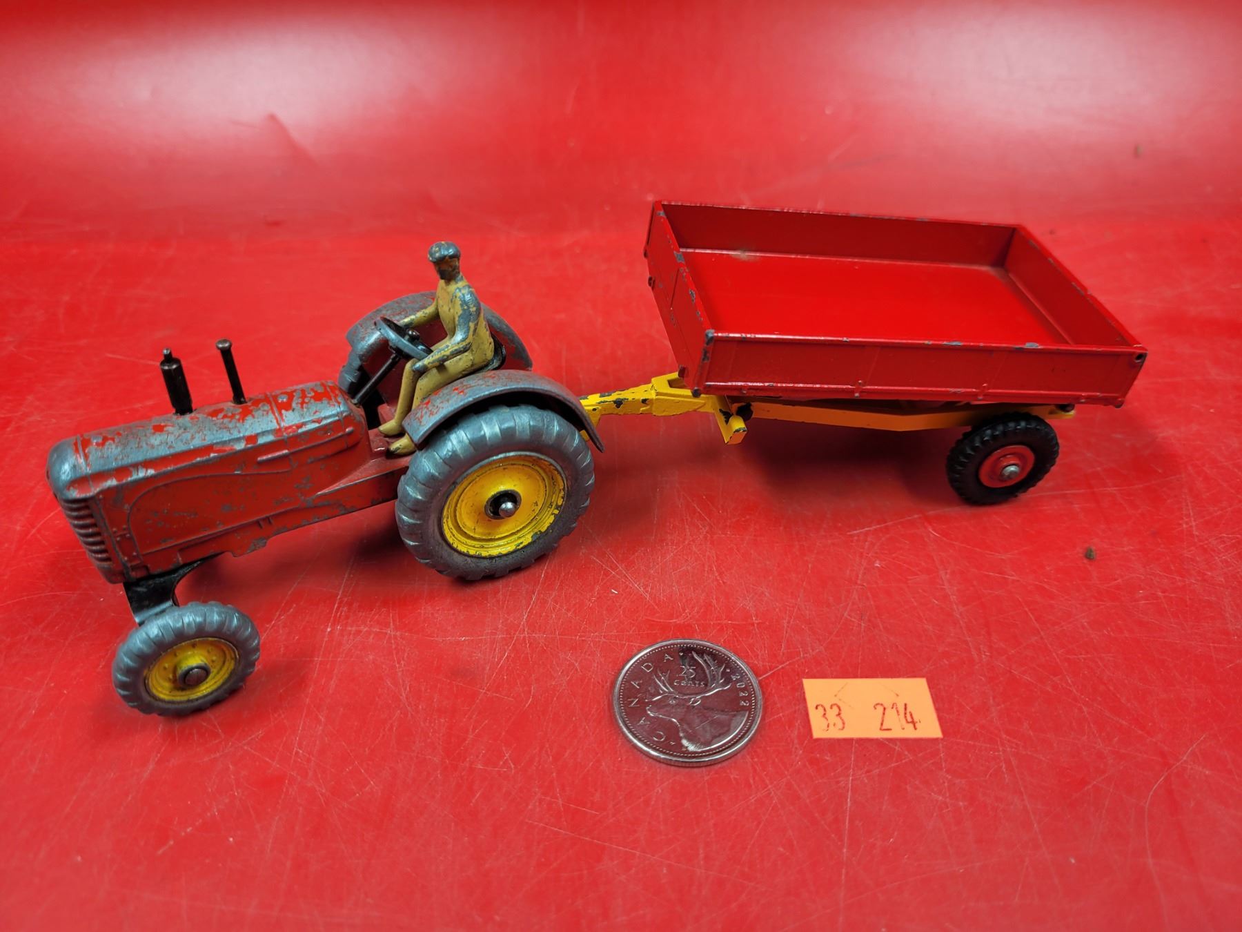 Dinky Toys Massey Harris Farm Tractor & Tipping Trailer