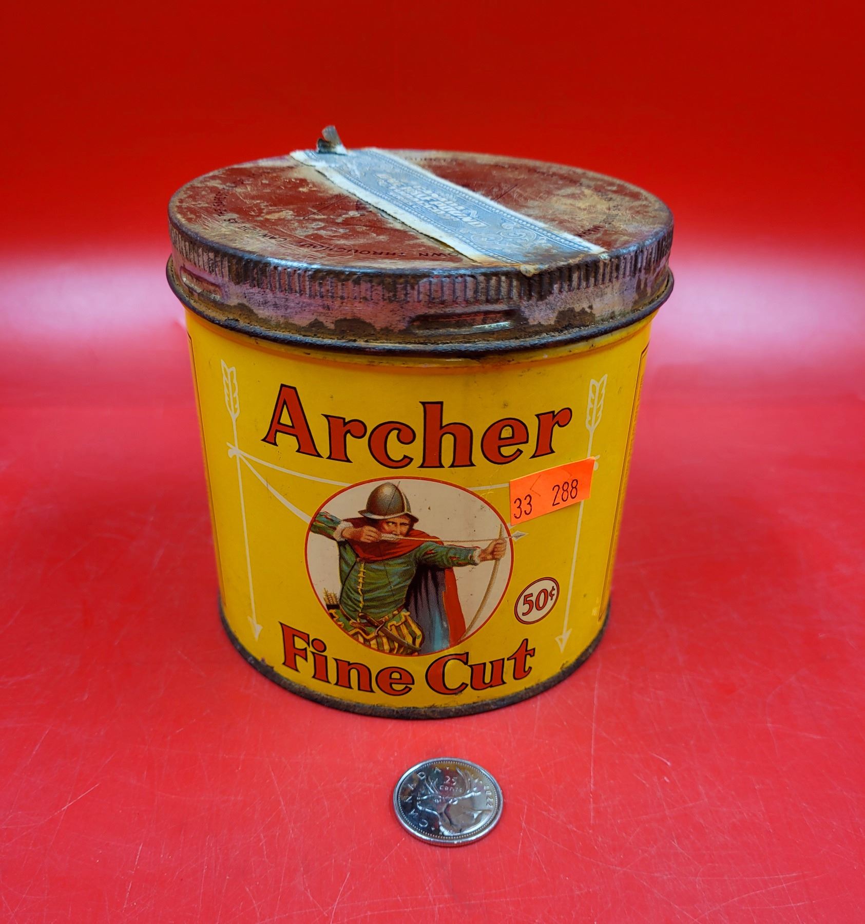 Original Canadian Archer Fine Cut Tobacco Tin