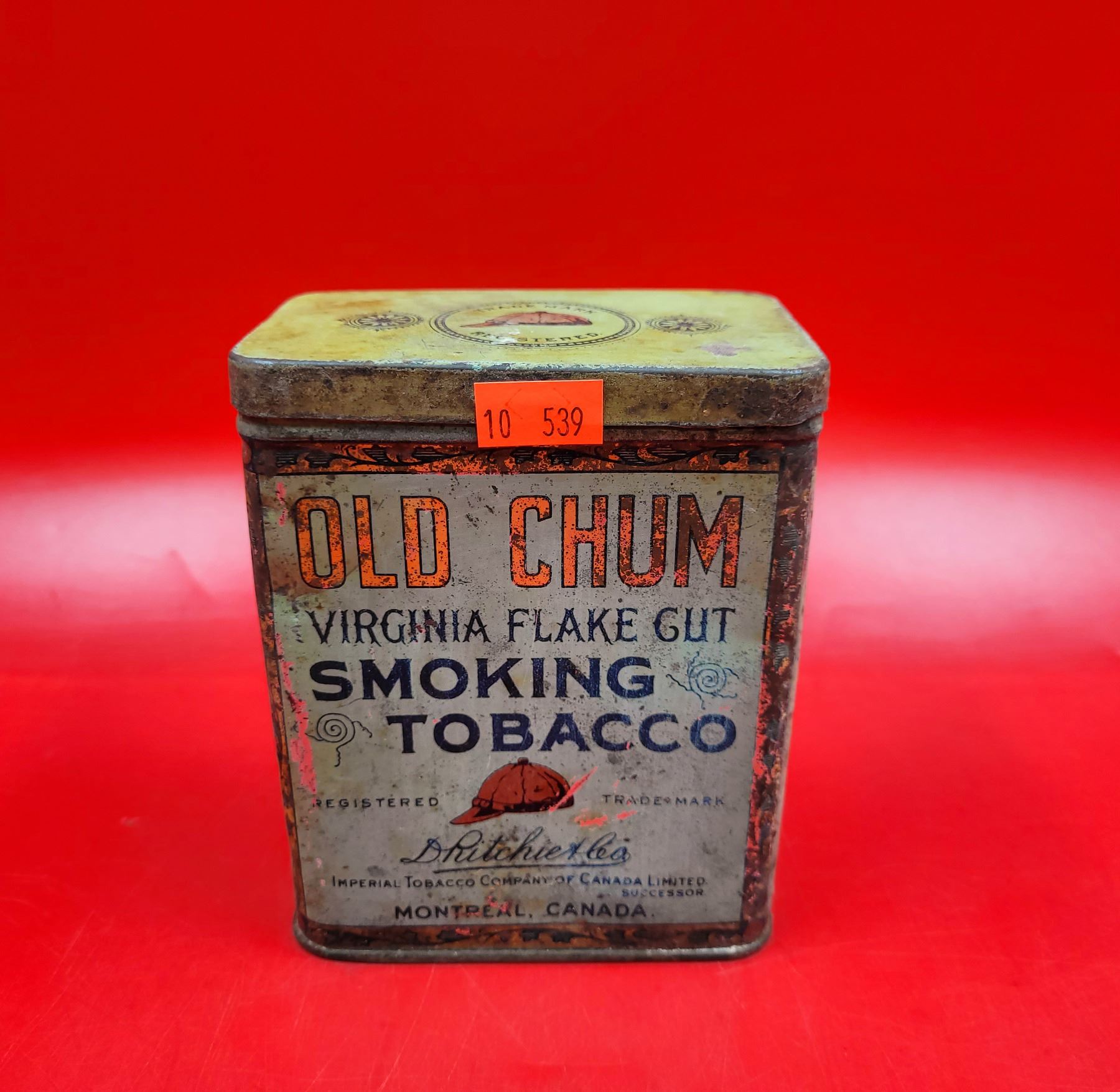 VTG Old Chum Virginia Flake Cut Smoking Tobacco Tin