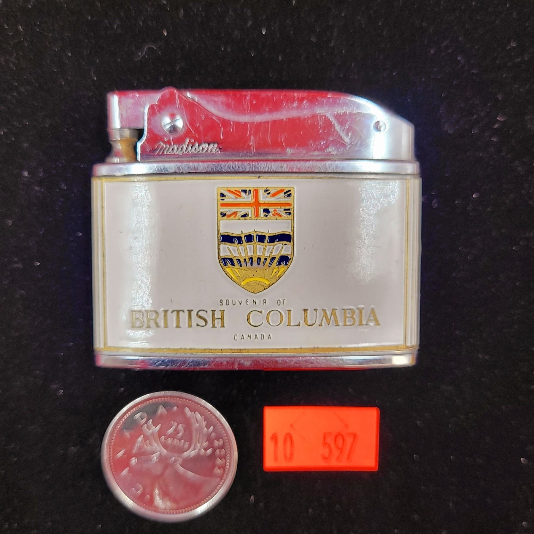 VTG Madison Souvenir Of British Columbia Canada Lighter