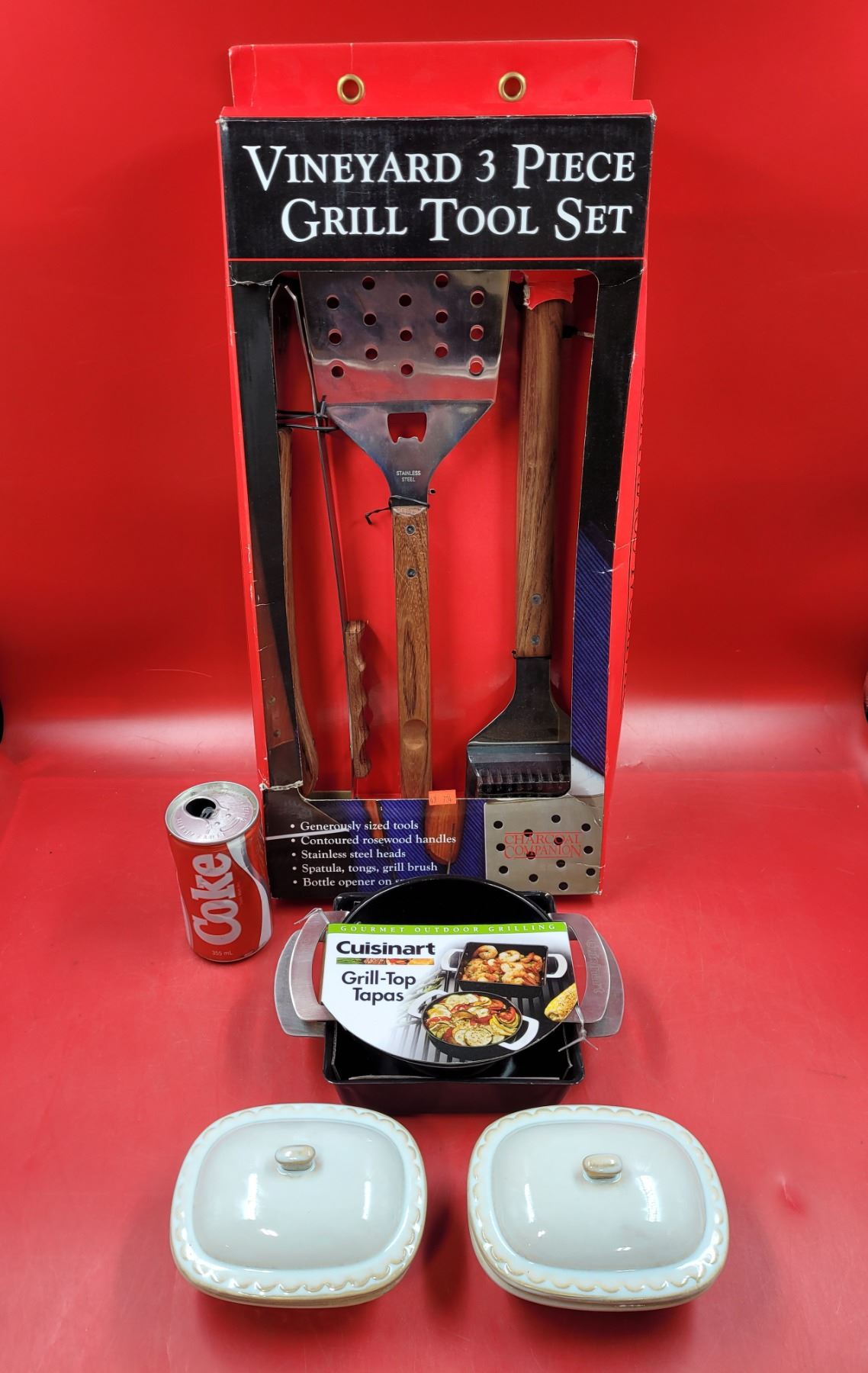 Grill Tool Set, Grill-Top Tapas, & Masterclass Casserole Dishes