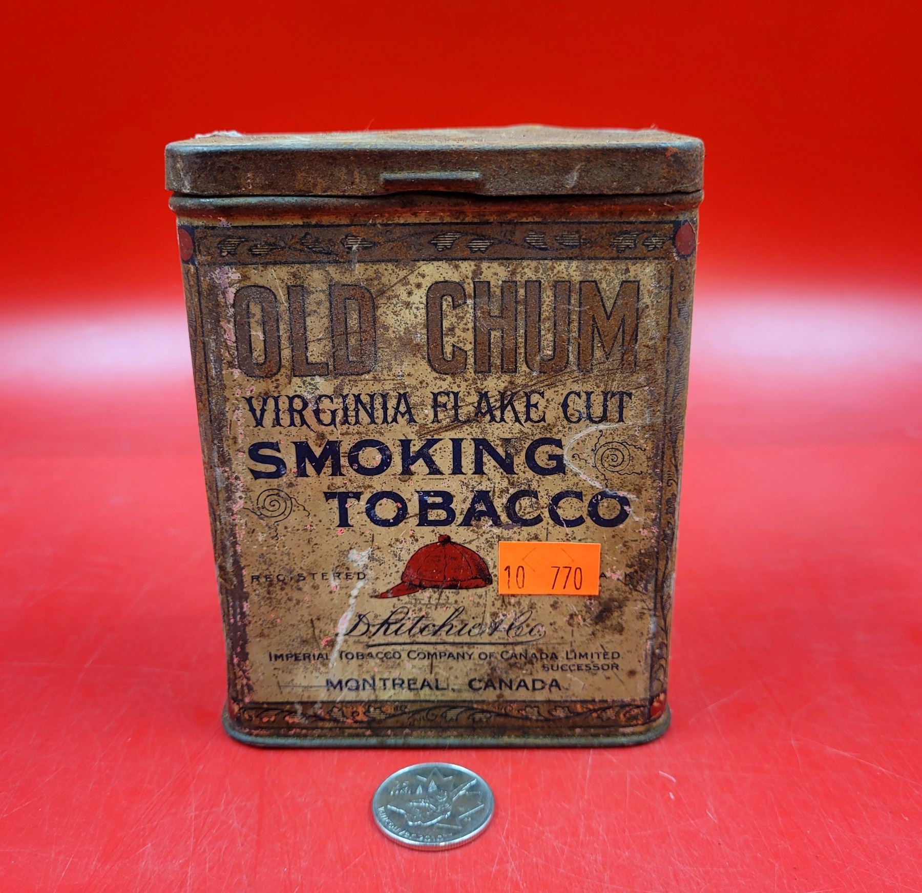 VTG Old Chum Tobacco Tin