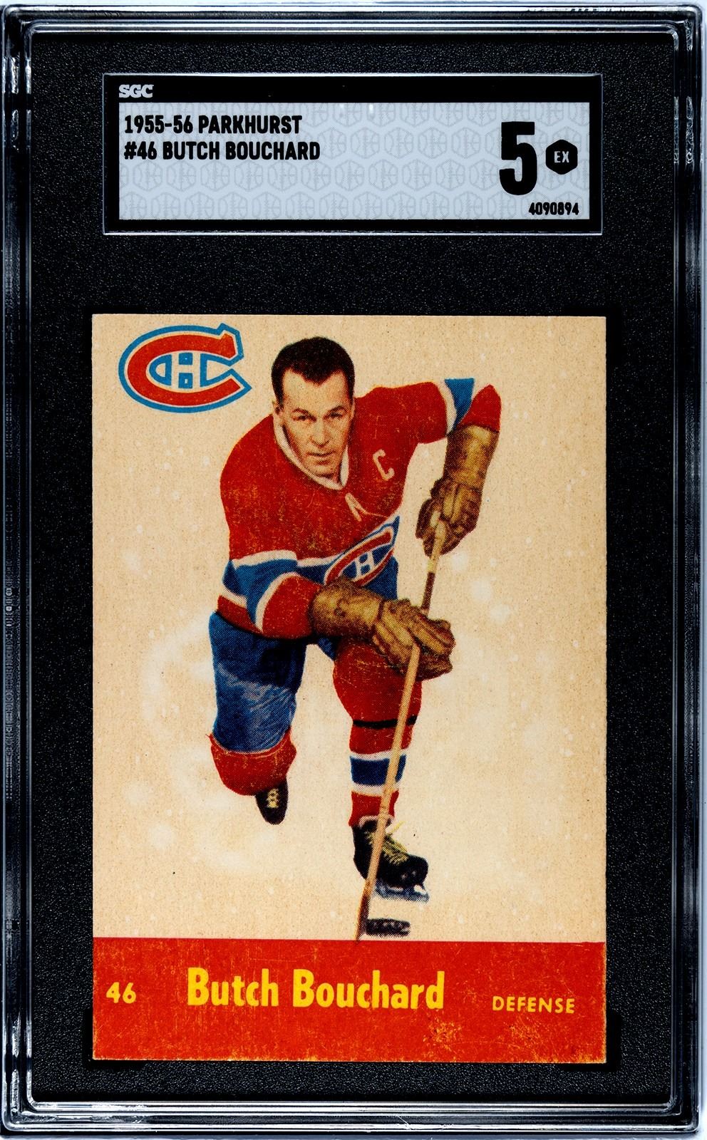 1955-56 Parkhurst #46 Butch Bouchard (SGC 5)