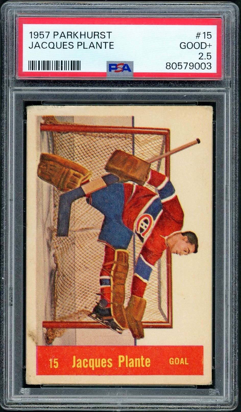 1957-58 Parkhurst #M15 Jacques Plante (PSA 2.5)