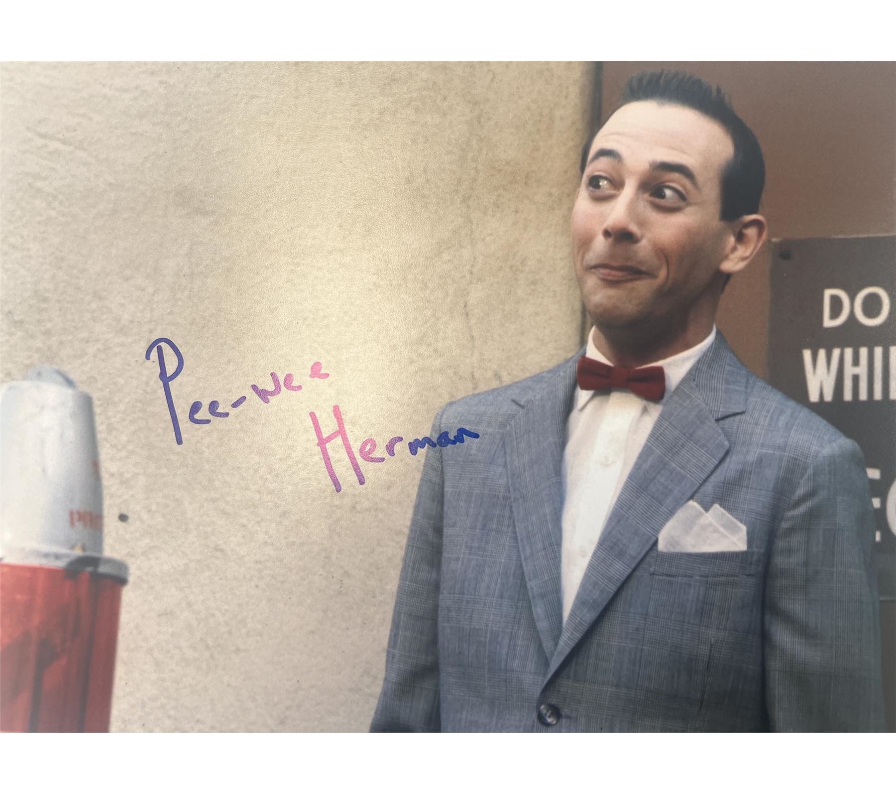 Pee-Wees Big Adventure Pee-Wee Herman signed photo