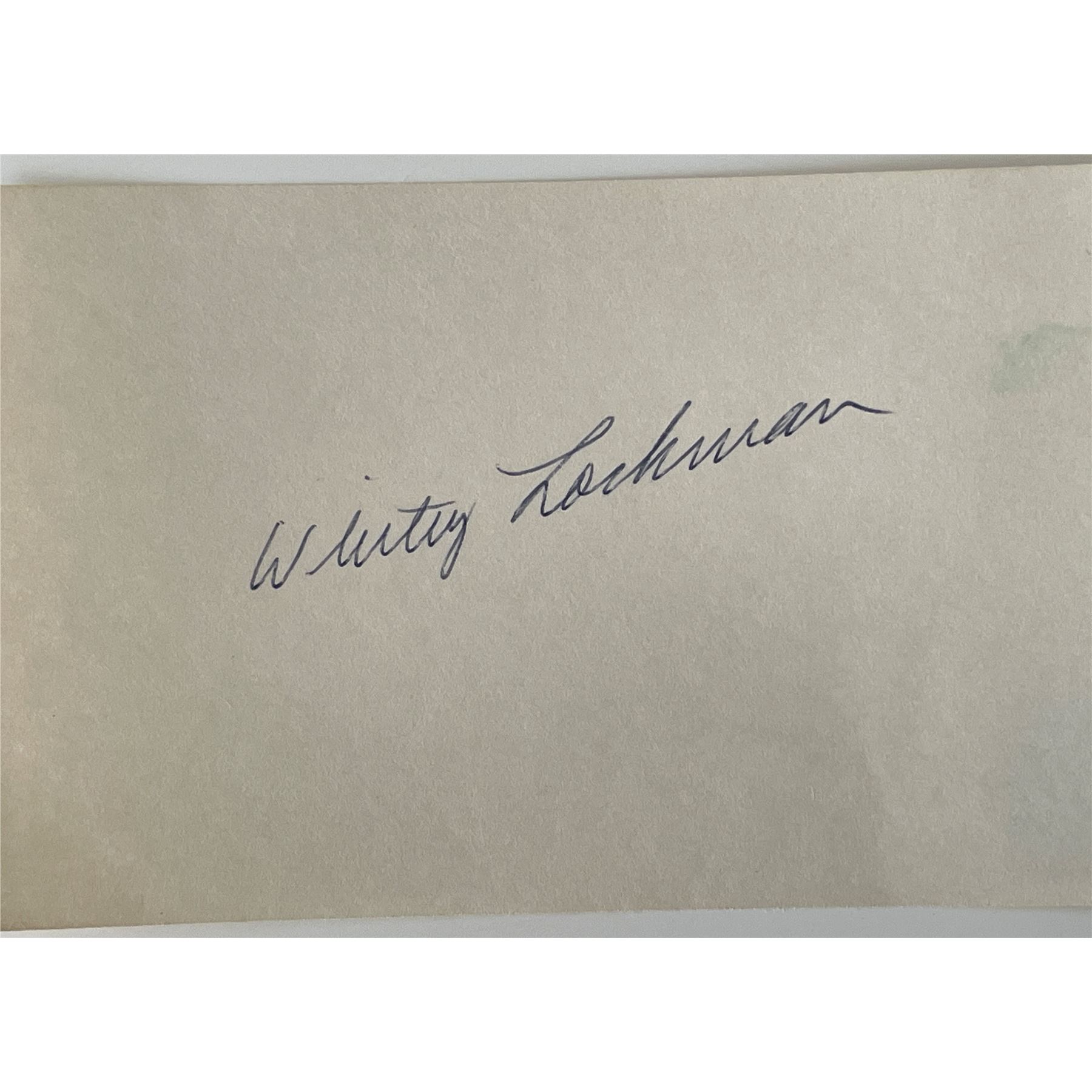 Whitey Lockman original signature