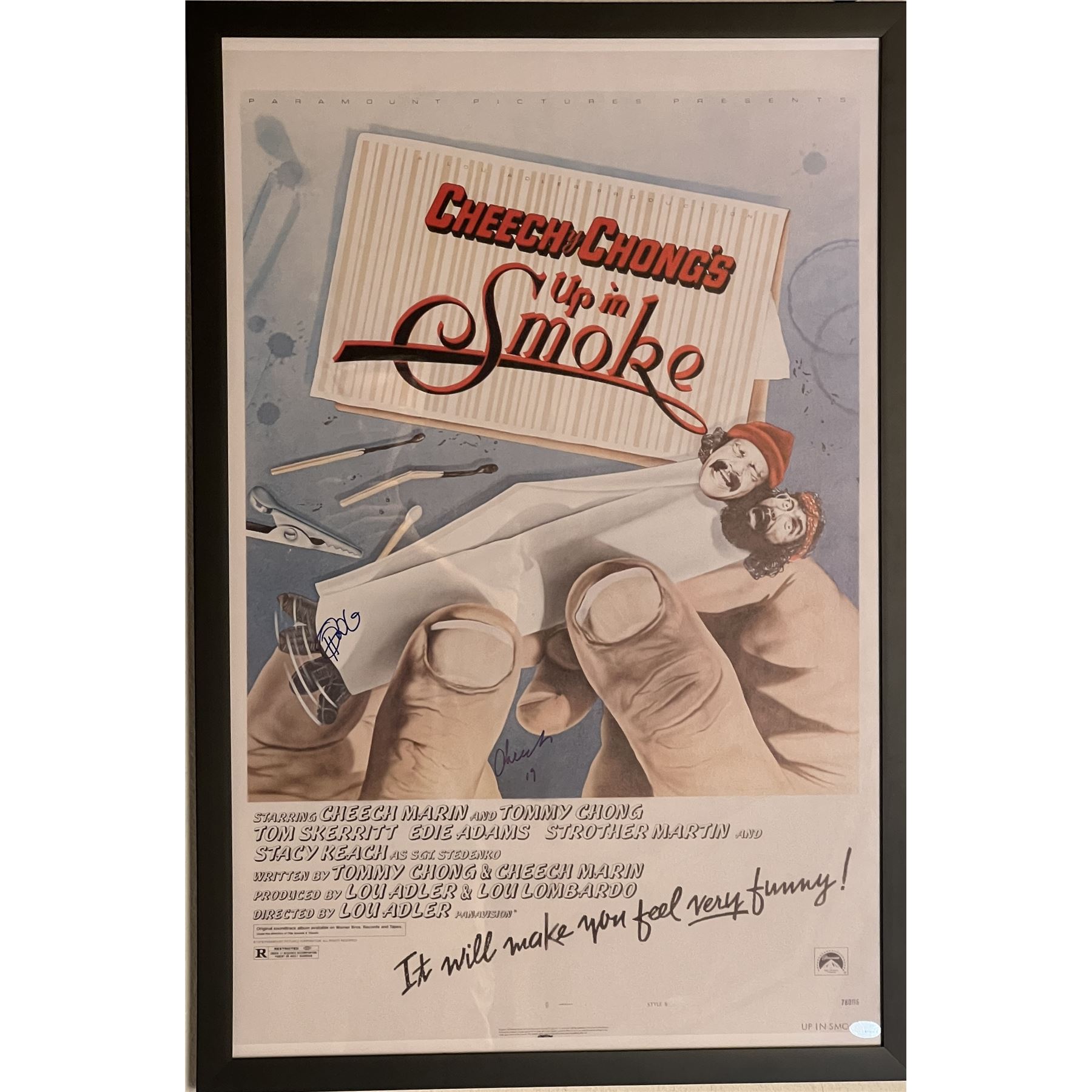 Up In Smoke cast signed movie poster
