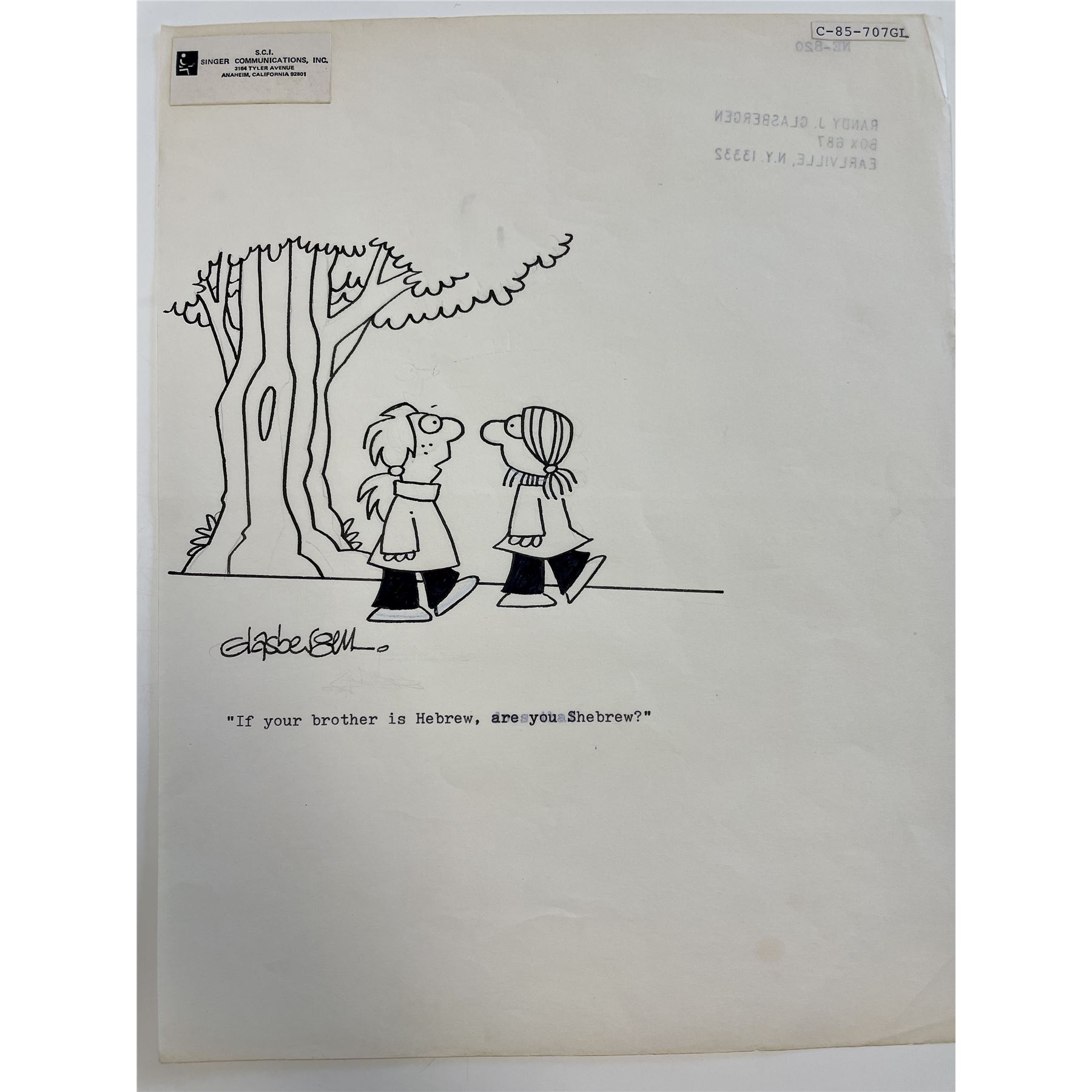 Randy Glasbergen Original Cartoon