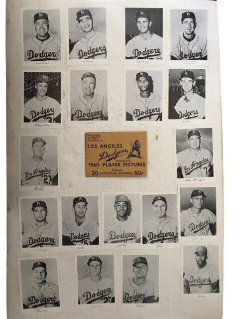 1960's Los Angeles Dodgers World Champions Player Picture Envelope