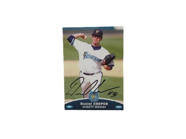 Daniel Cooper AquaSox Signed Baseball Card