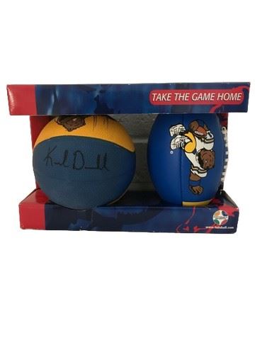 UCLA mini football and basketball Signed by Karl Dorrell