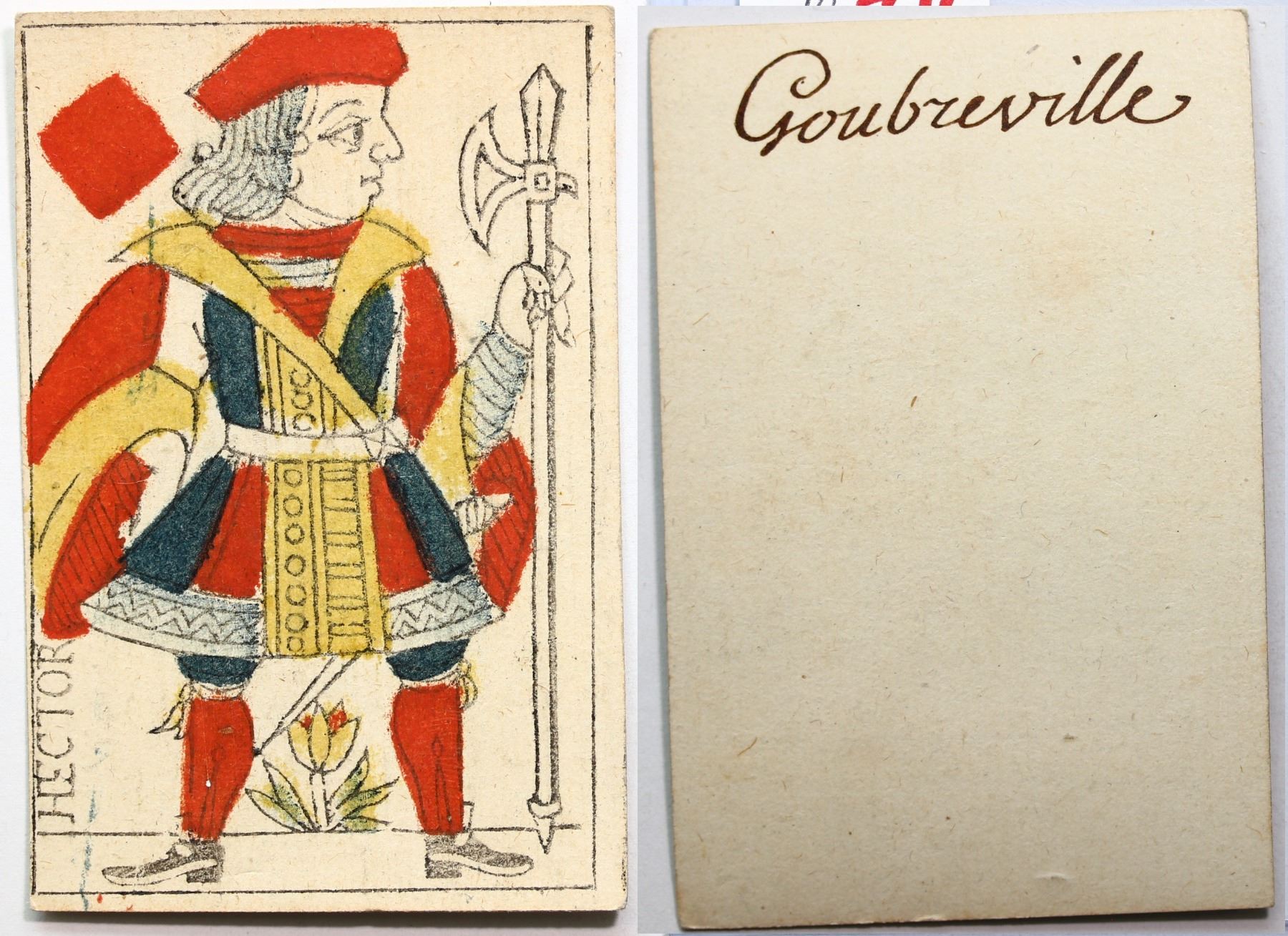 French Colonial Issue Playing Card; Jacks of Hearts with twice the word ...