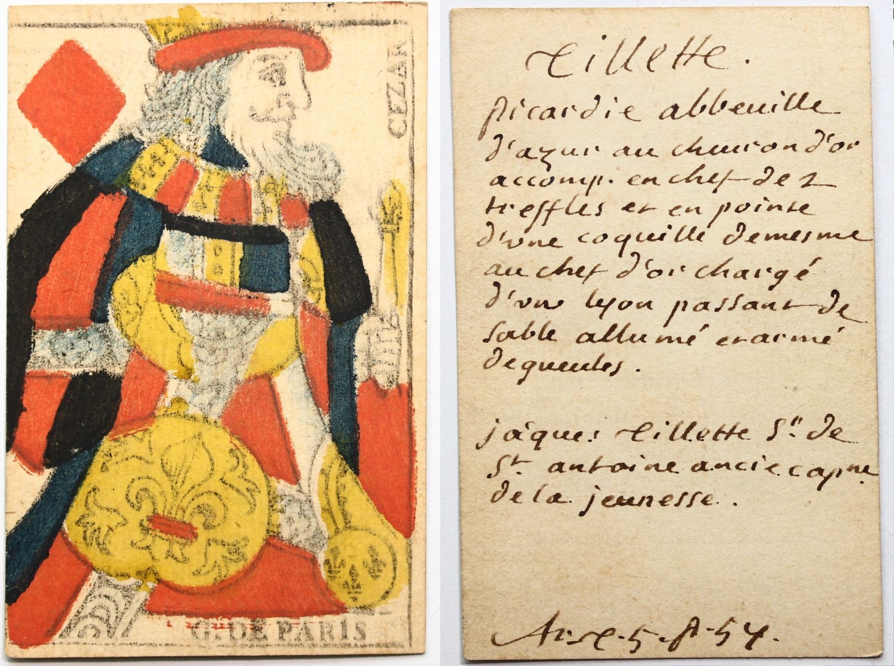 French Colonial Issue Playing Card; King of Diamonds with French Hand ...