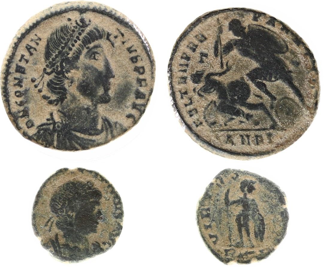 Ancients; Roman Constantius II (337-340AD & 351-355AD). Æ. examples ...