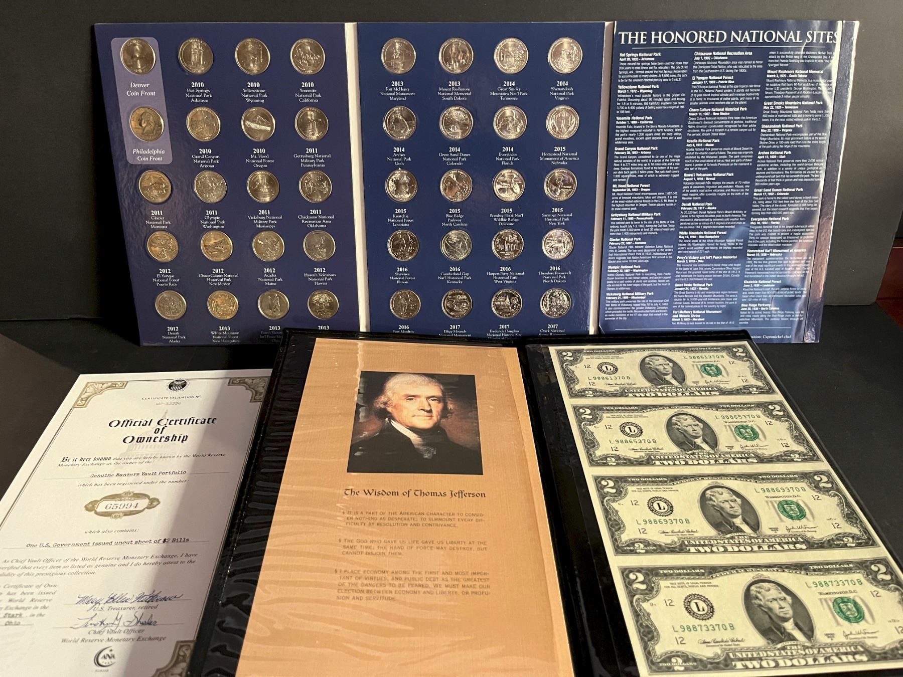 USA Lot; includes National Parks Quarter Album (Warman's) 54pcs & 2003A ...