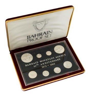 Bahrain; 1983 Proof Set - 8-Coin set #12559 housed in original case.