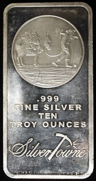 TEN OZ SILVER TOWNE .999 SILVER BAR