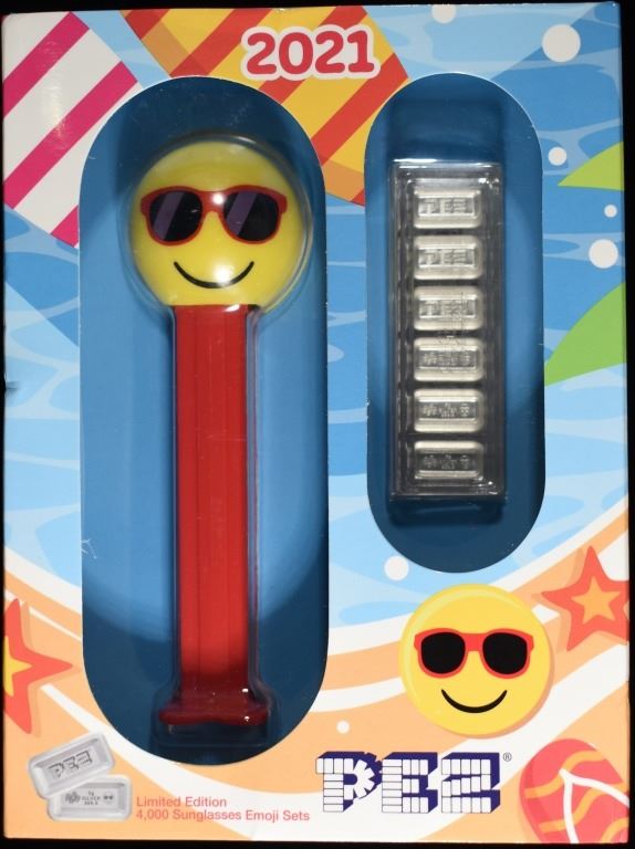 2021 5 G .999 SILVER PEZ WAFERS (6) & DISPENSER