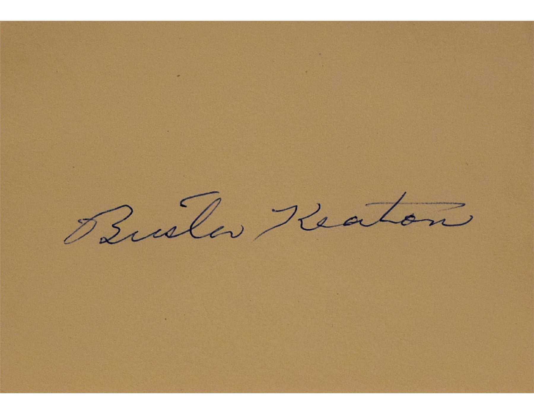 Buster Keaton signature slip