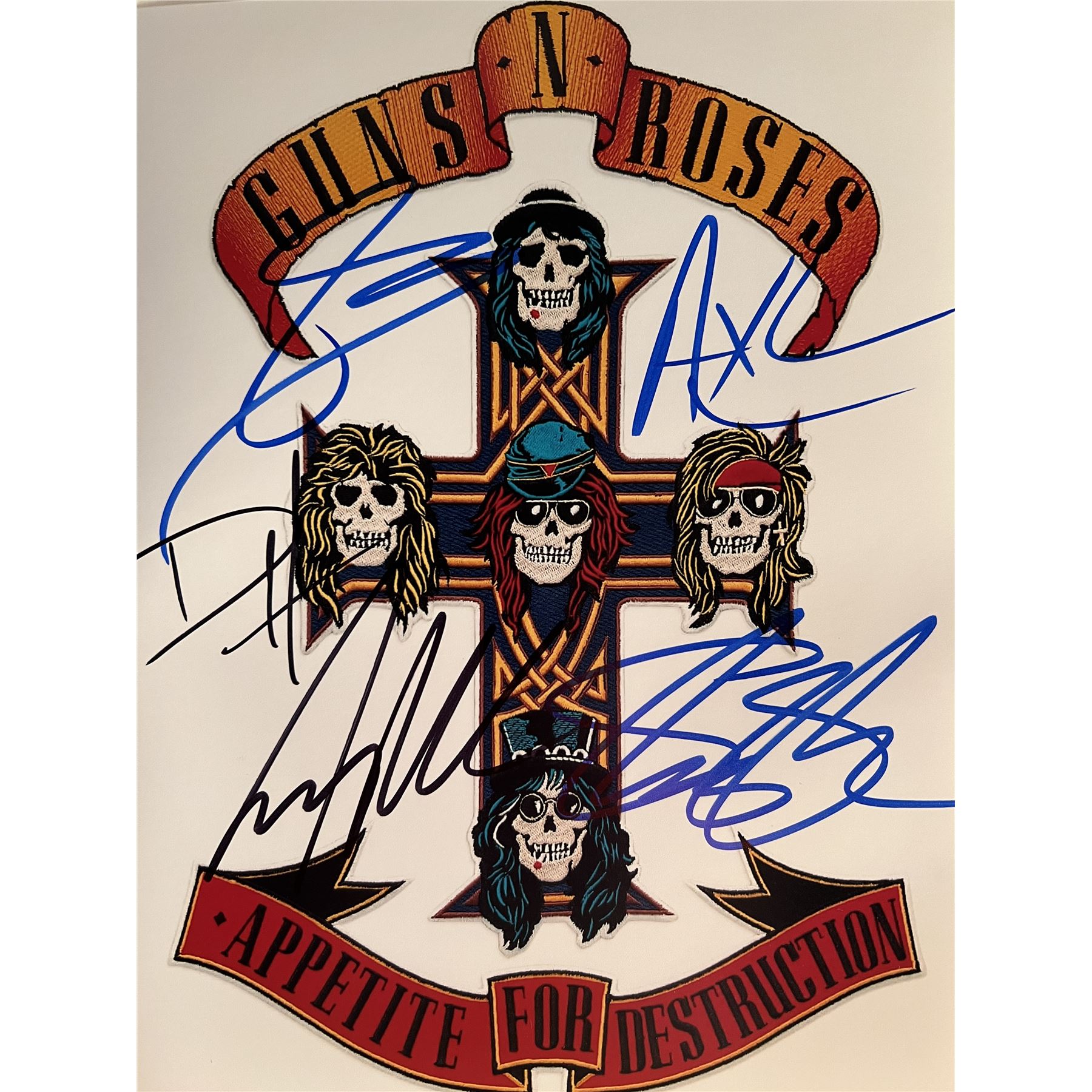 Guns N' Roses band signed photo