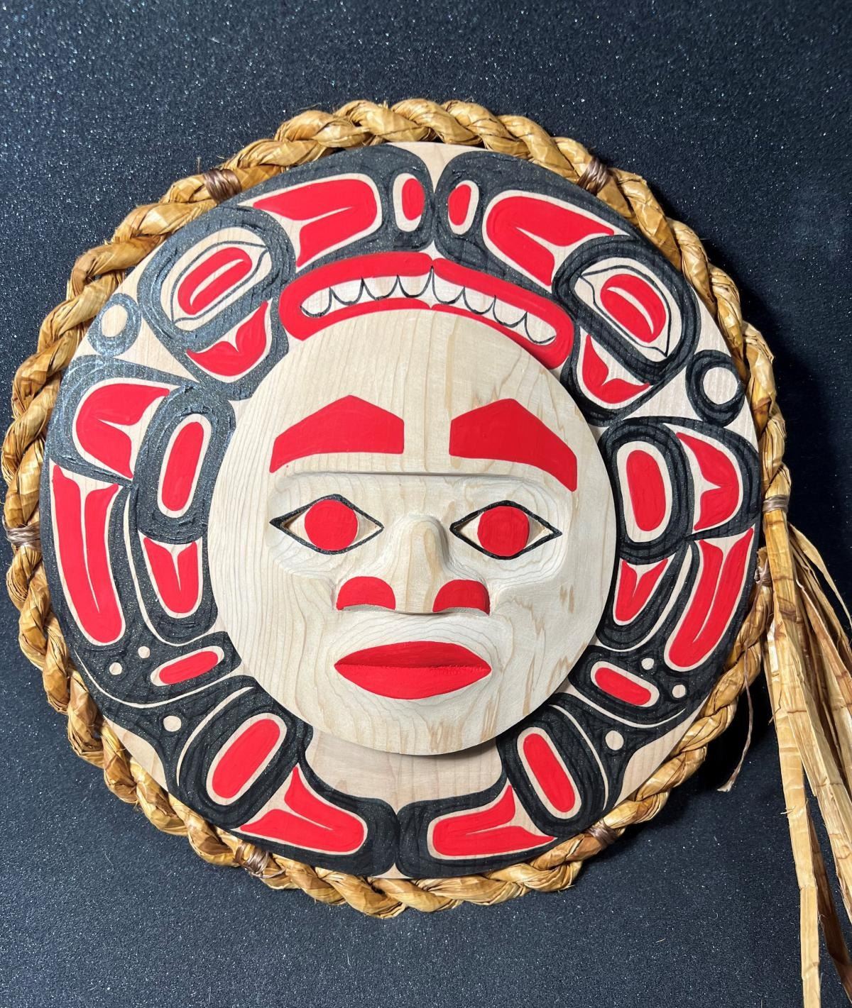 West Coast Native Moon Mask with Killer Whale Spirit
