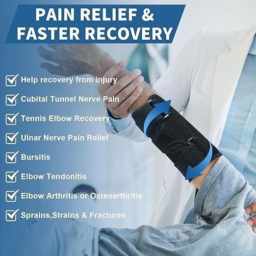 Tullwcy 2 Pack Elbow Brace Night Sleep Elbow Brace Elbow Splints For ...