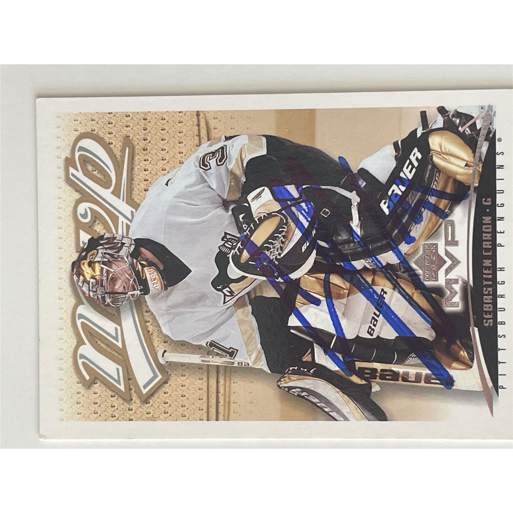 Pittsburgh Penguins Sébastien Caron 2003 Upper Deck #342 signed trading ...