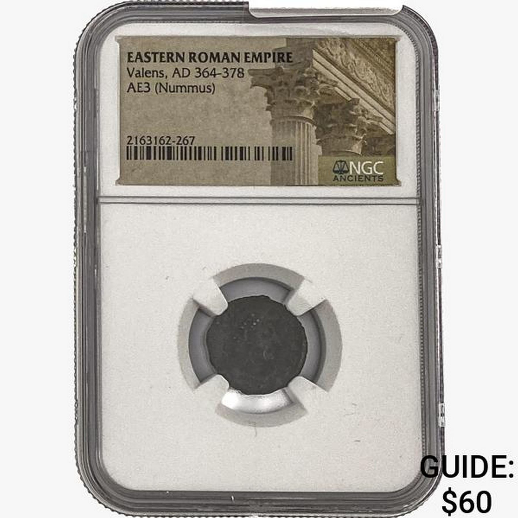 East Roman Valens, AD 364-378 AE3 Nummus NGC