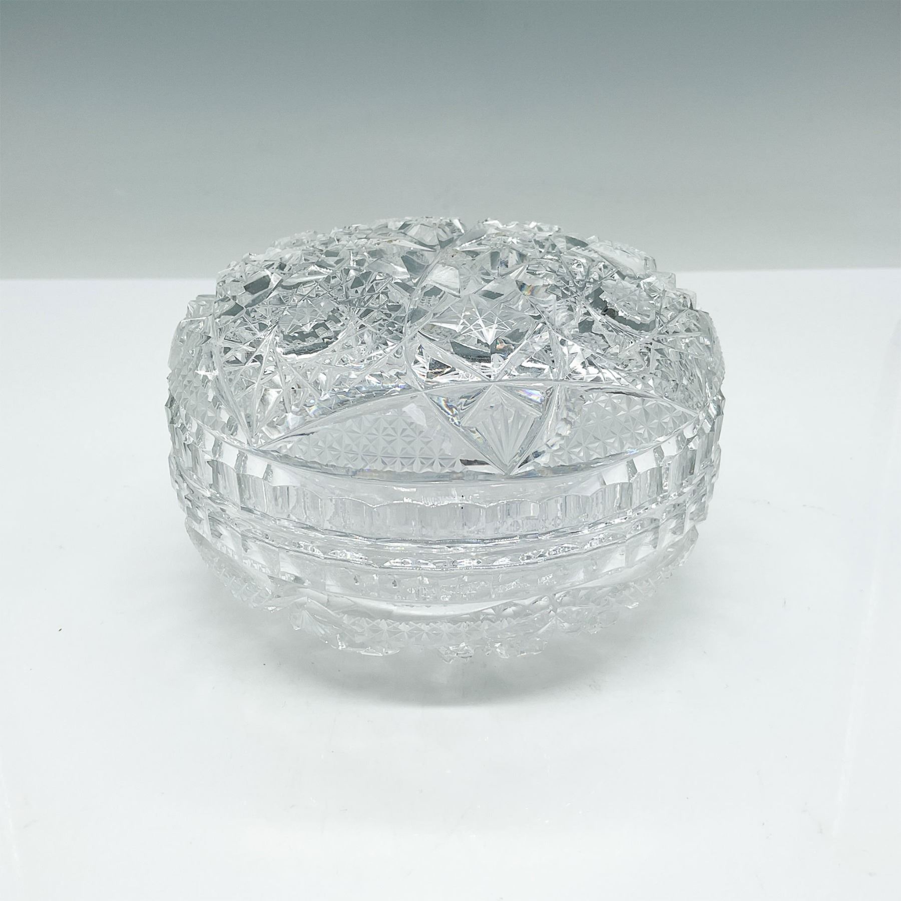 American Brilliant Cut Glass Powder Box