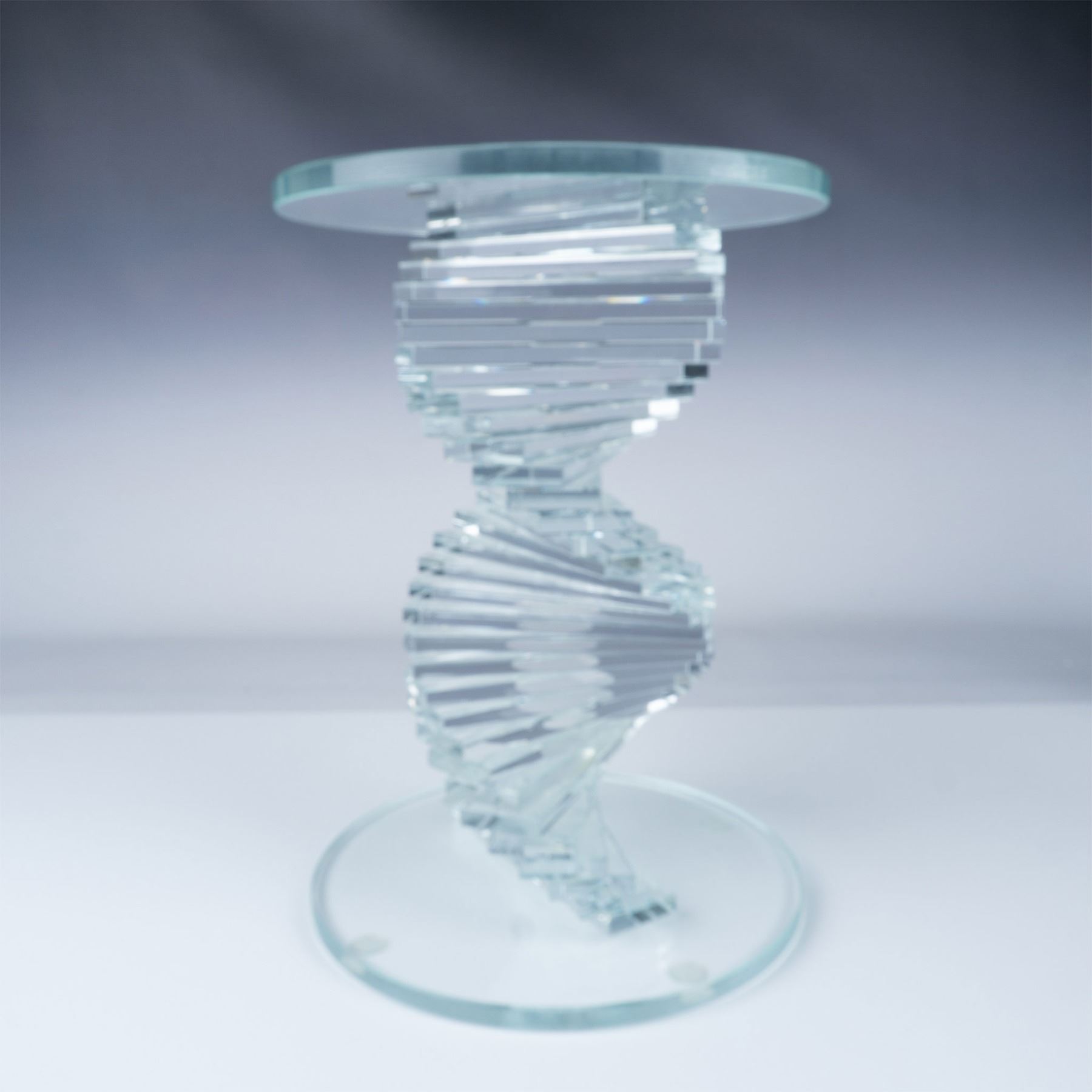 Contemporary Glass and Acrylic Spiral Sculpture