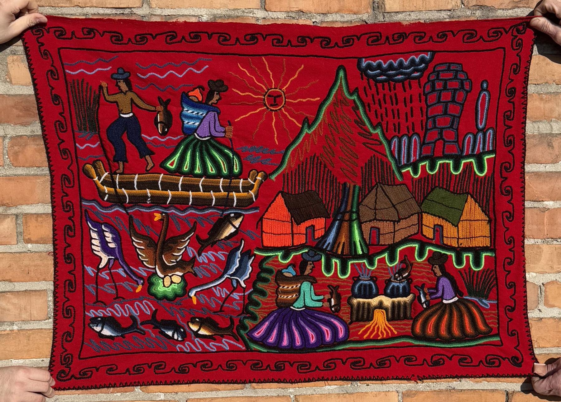 Peruvian Folk Art Wall Hanging