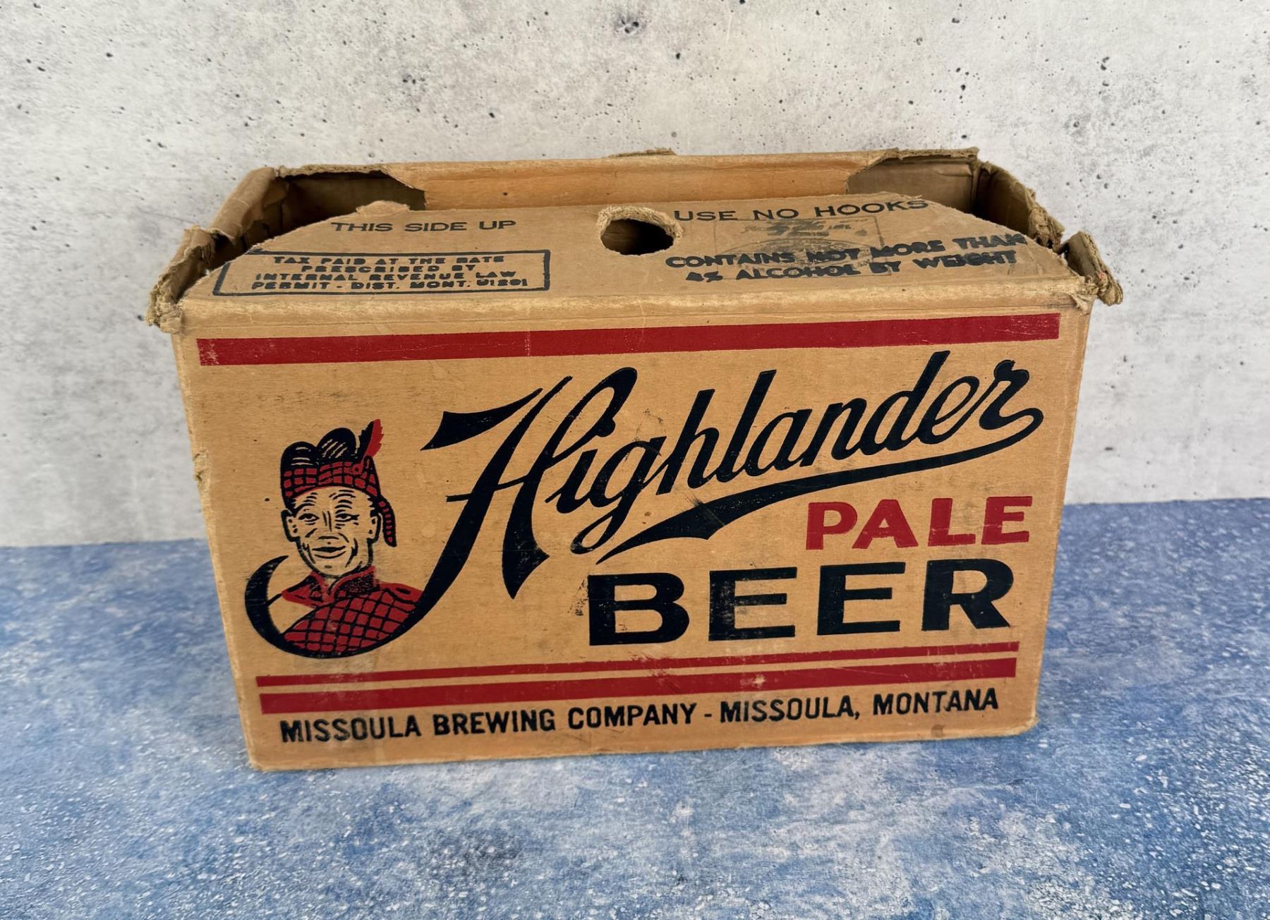 Highlander Beer Missoula Montana Party Pack Box