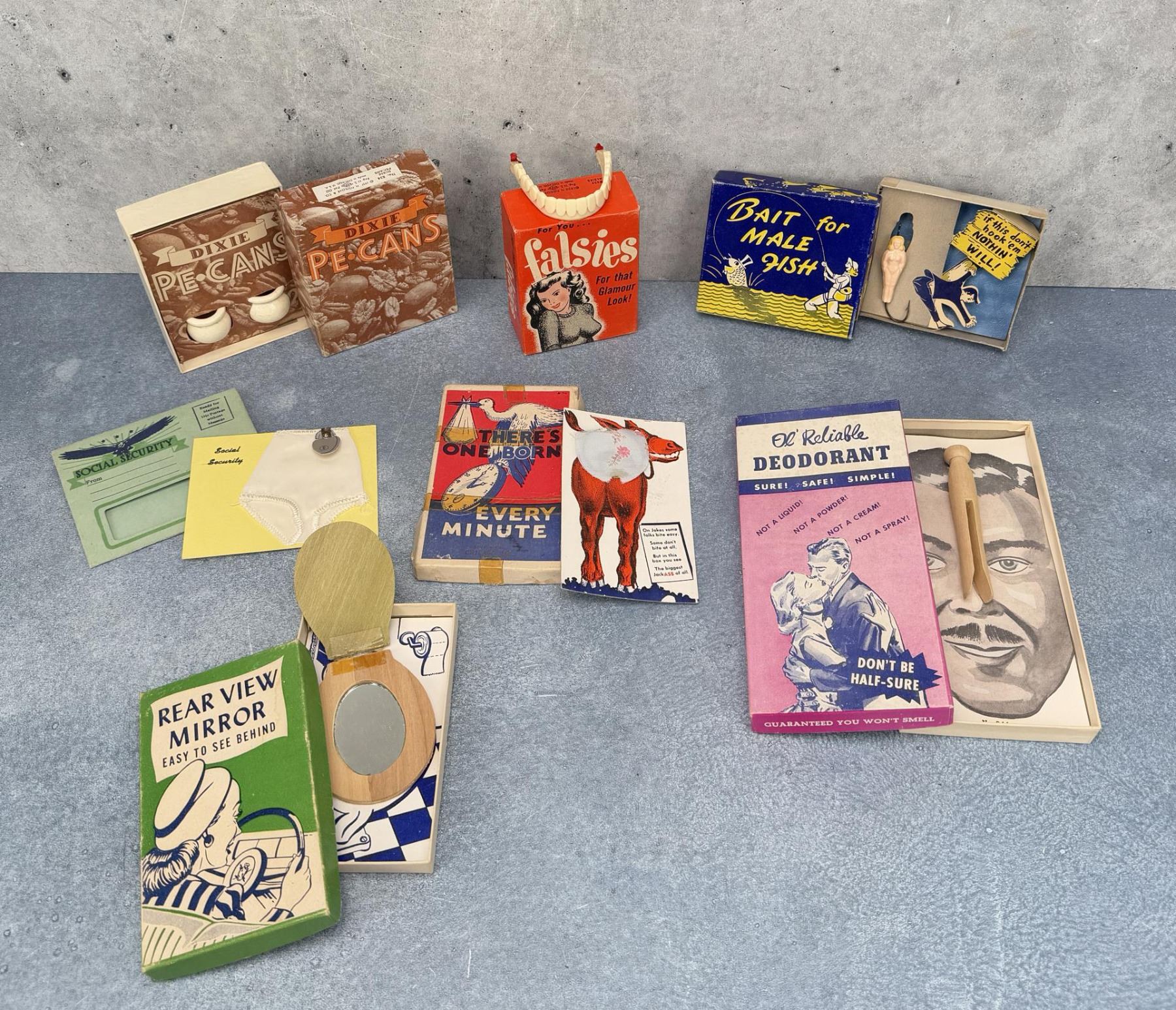 Collection of 1950s Novelty Gag Gift Items