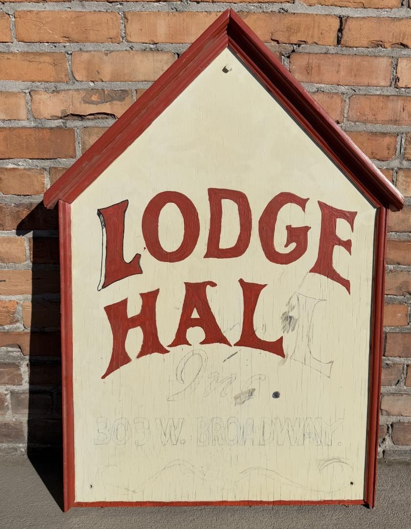 Lodge Hall Missoula Montana Painted Sign